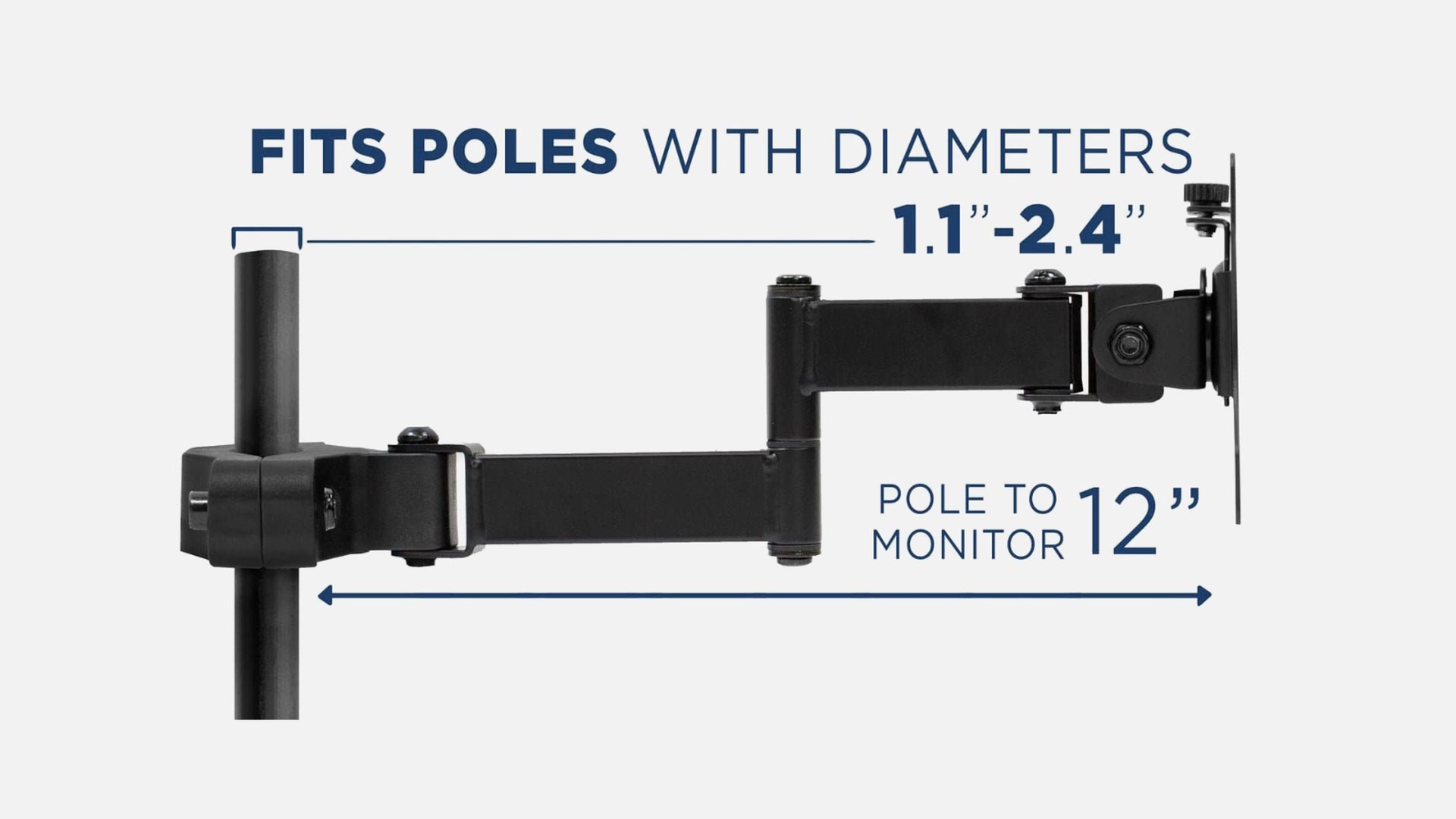 Mount-It! Full Motion TV and Monitor Truss/Pole Mount