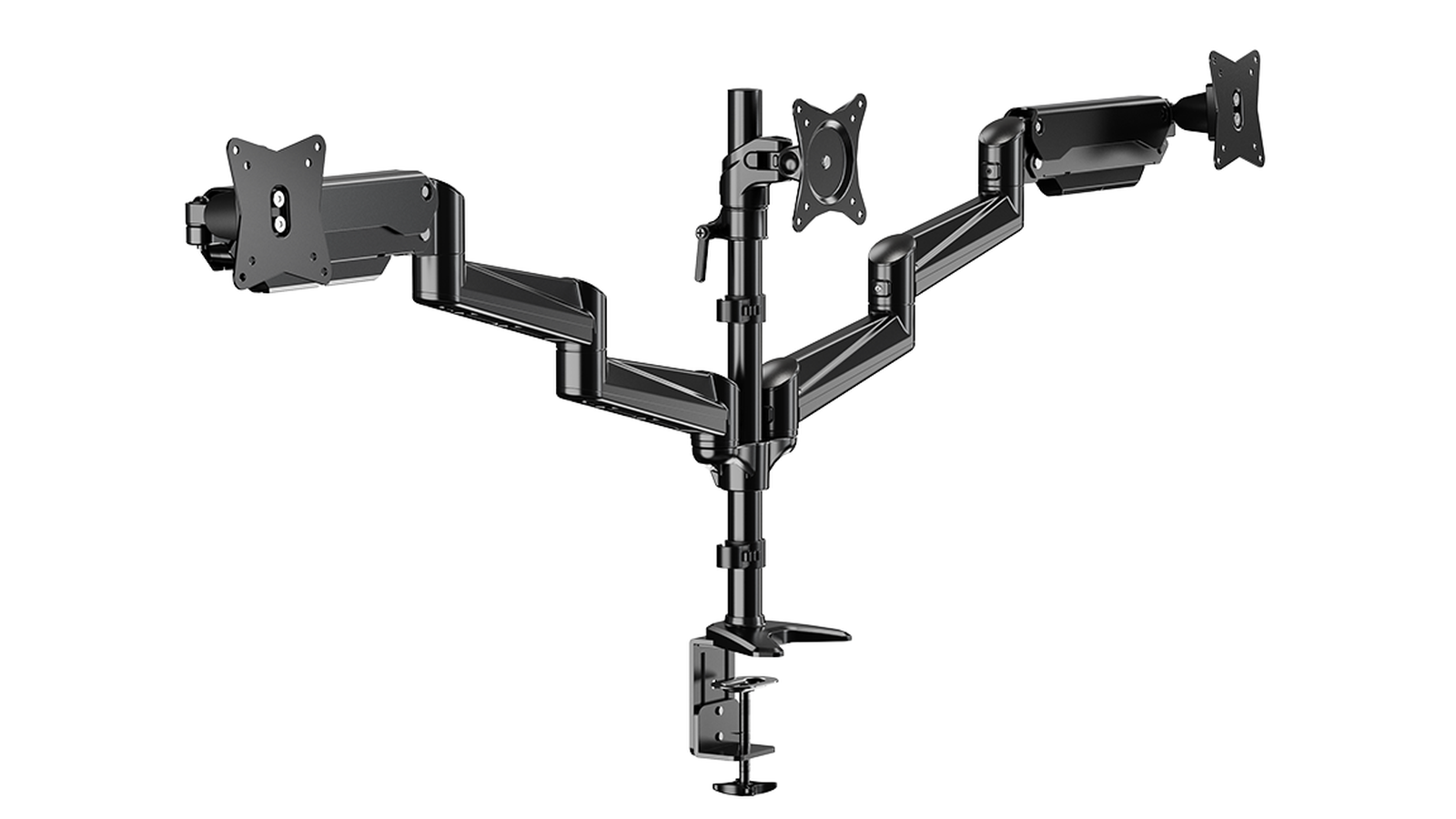 Gas Spring Desk Mount for Triple Monitors 13" to 32"