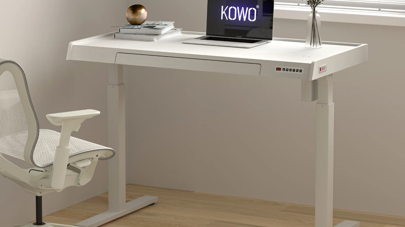 Kowo K309 Electric Standing Desk: Child Lock & USB Ports