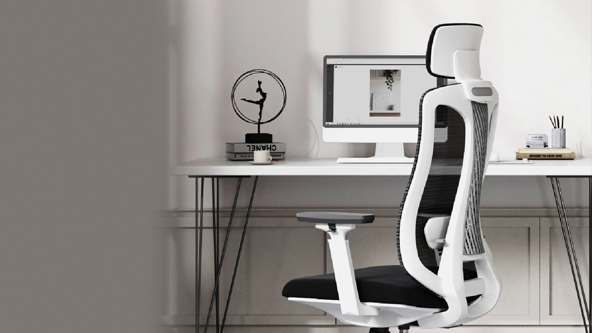 Logicfox Ergonomic Office Chair: Saddle-shaped Sponge Seat
