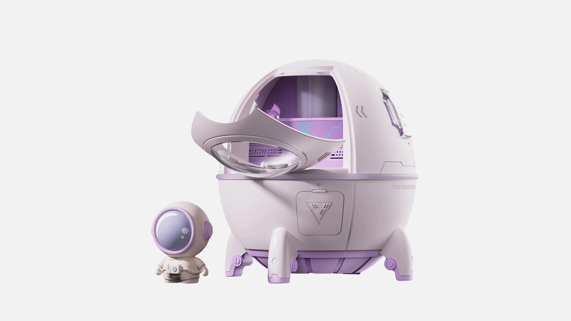 Astronaut Humidifier with Space Capsule Design & Multi-Color Light