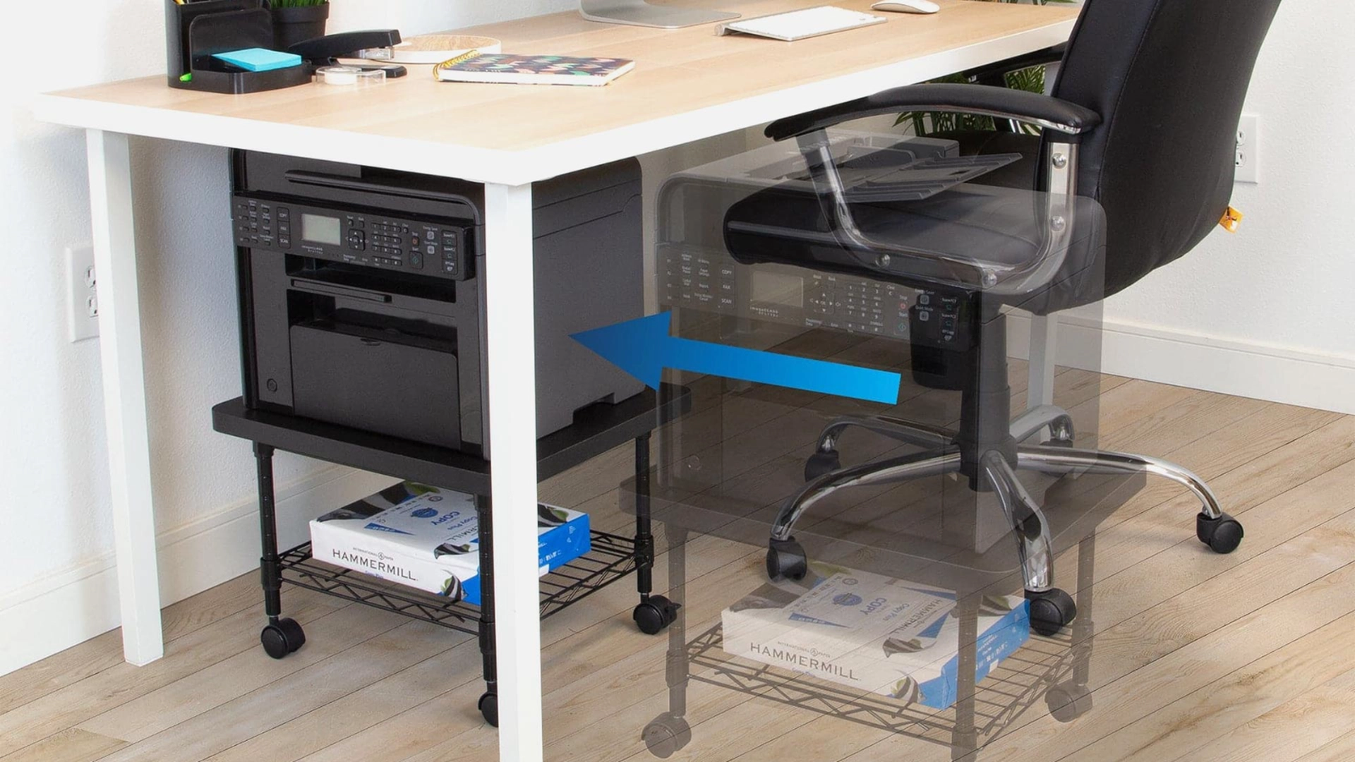 Mount-It! Under Desk Printer Stand with Wheels