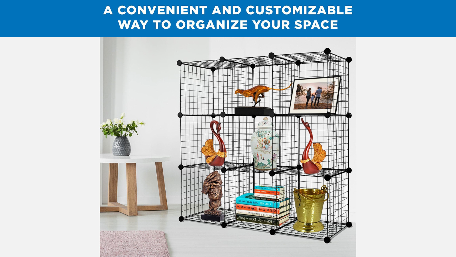 Mount-It! Wire Cube Storage Organizer: 12 Cubes