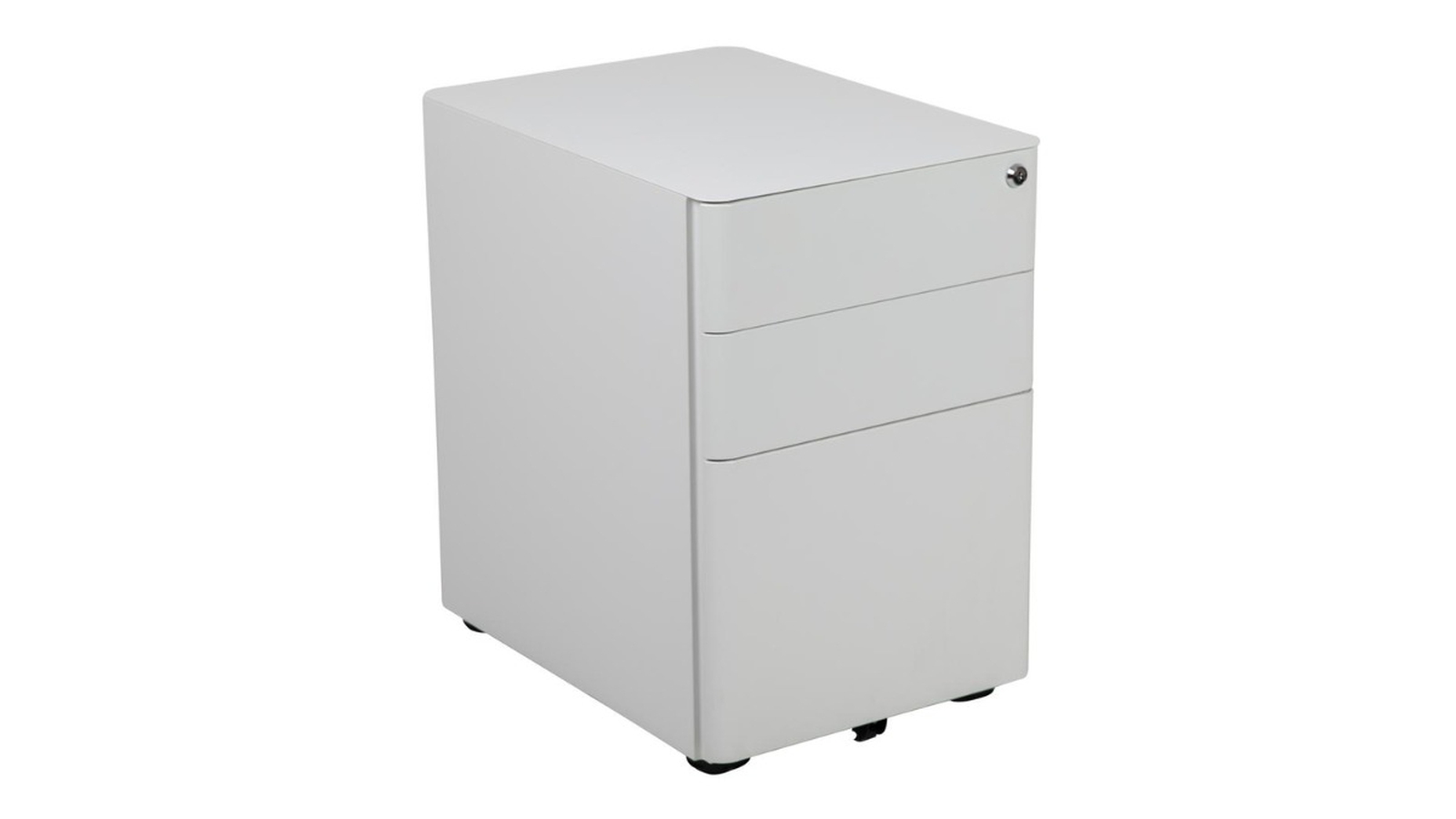 Modern Black 3-Drawer Filing Cabinet - Ergonomic Mobile Design