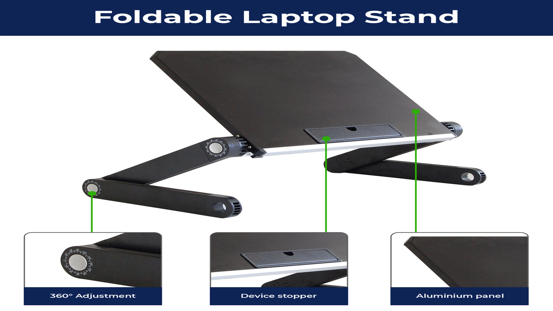 Super lightweight aluminum ergonomic laptop stand