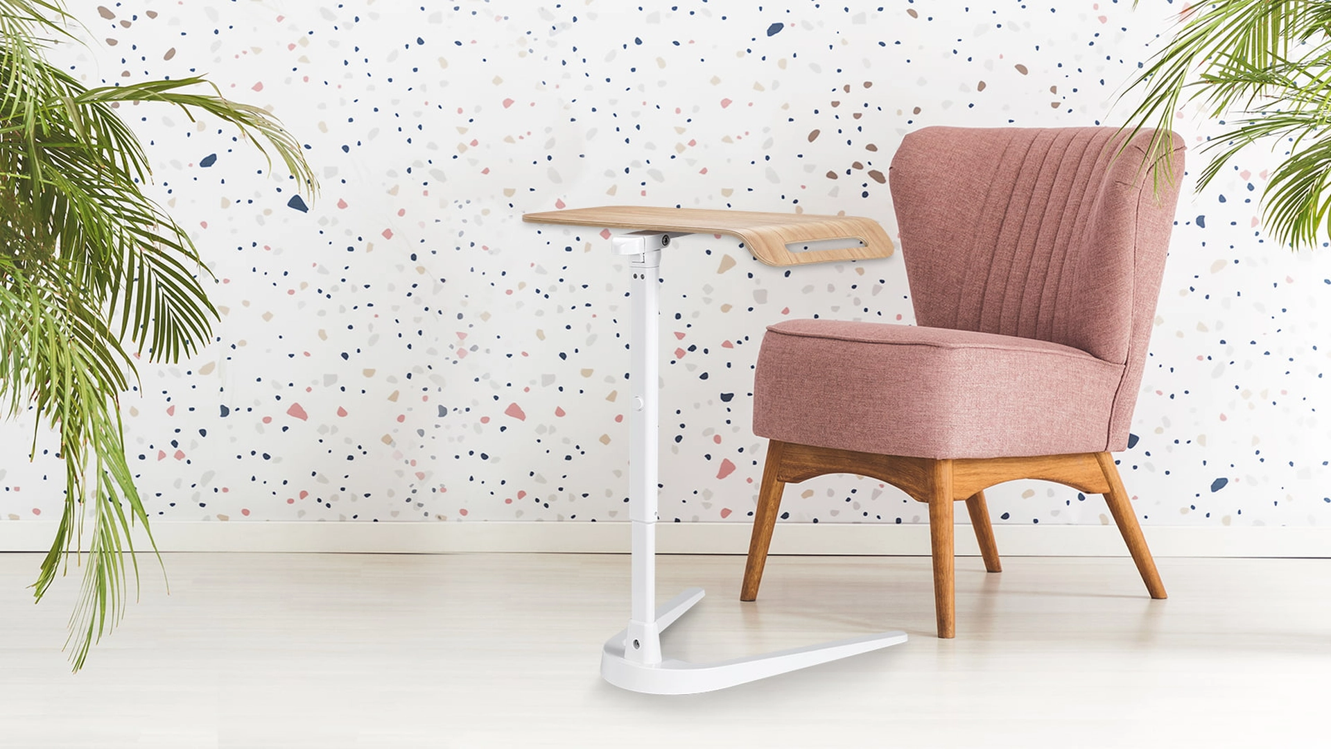 Modernsolid Folding Table: Height-adjustable