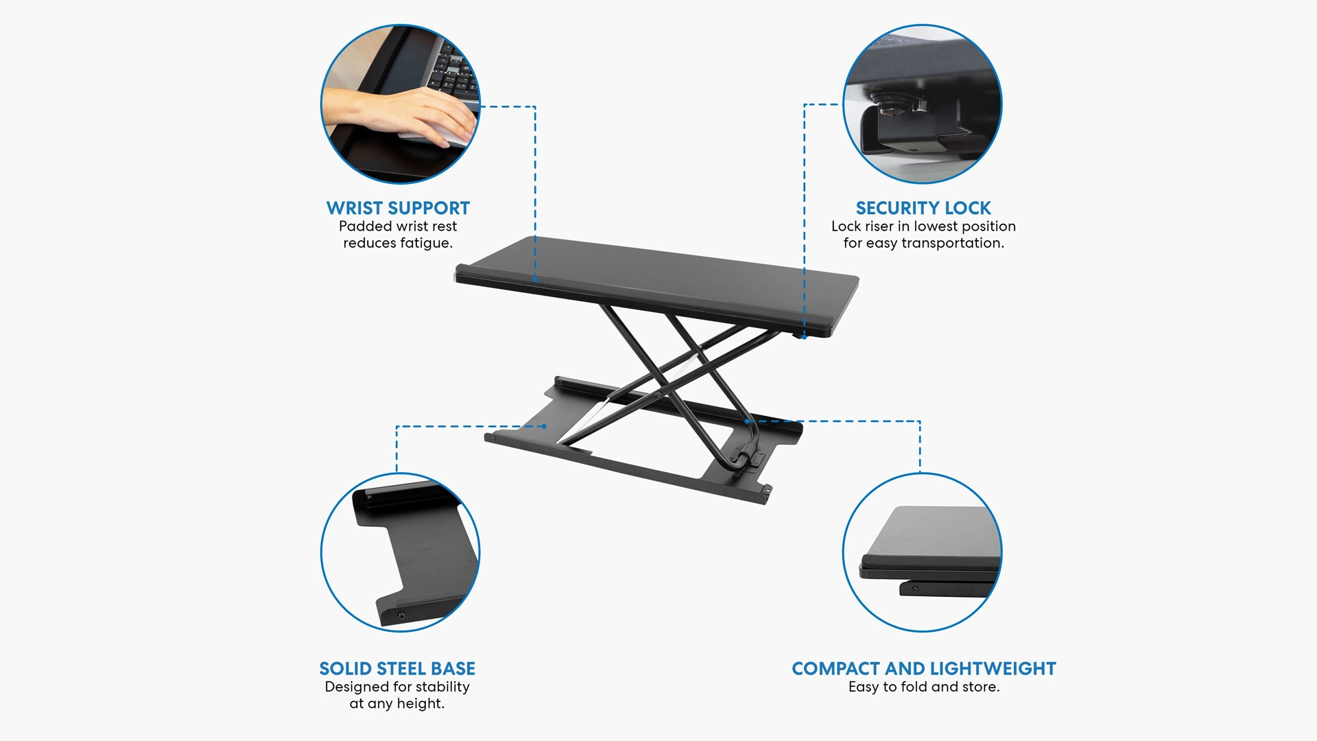 Mount-It Standing Keyboard Platform: Adjustable Keyboard Stand