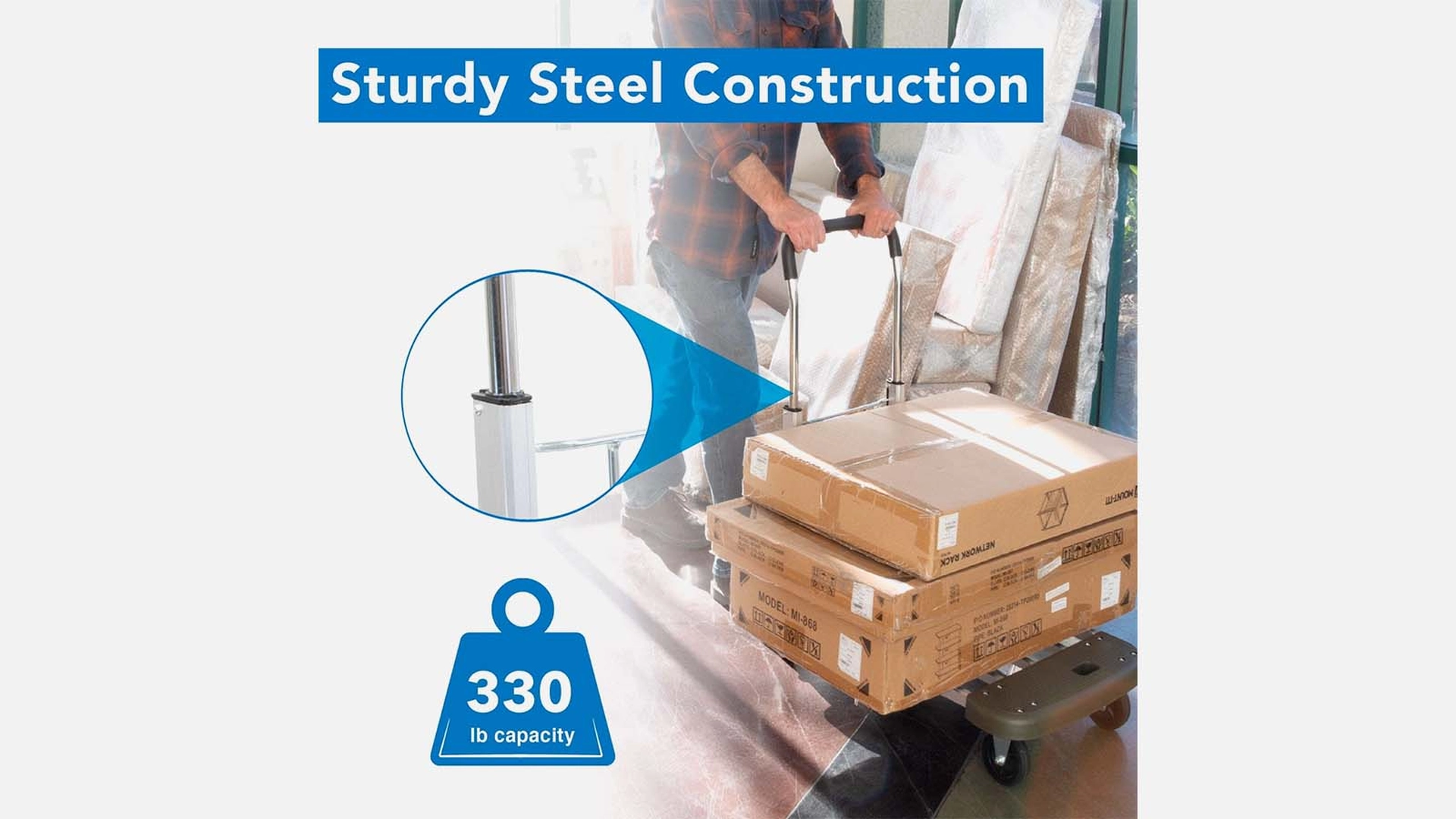 Mount-It! Heavy Duty Folding Platform Hand Truck with Expandable Base