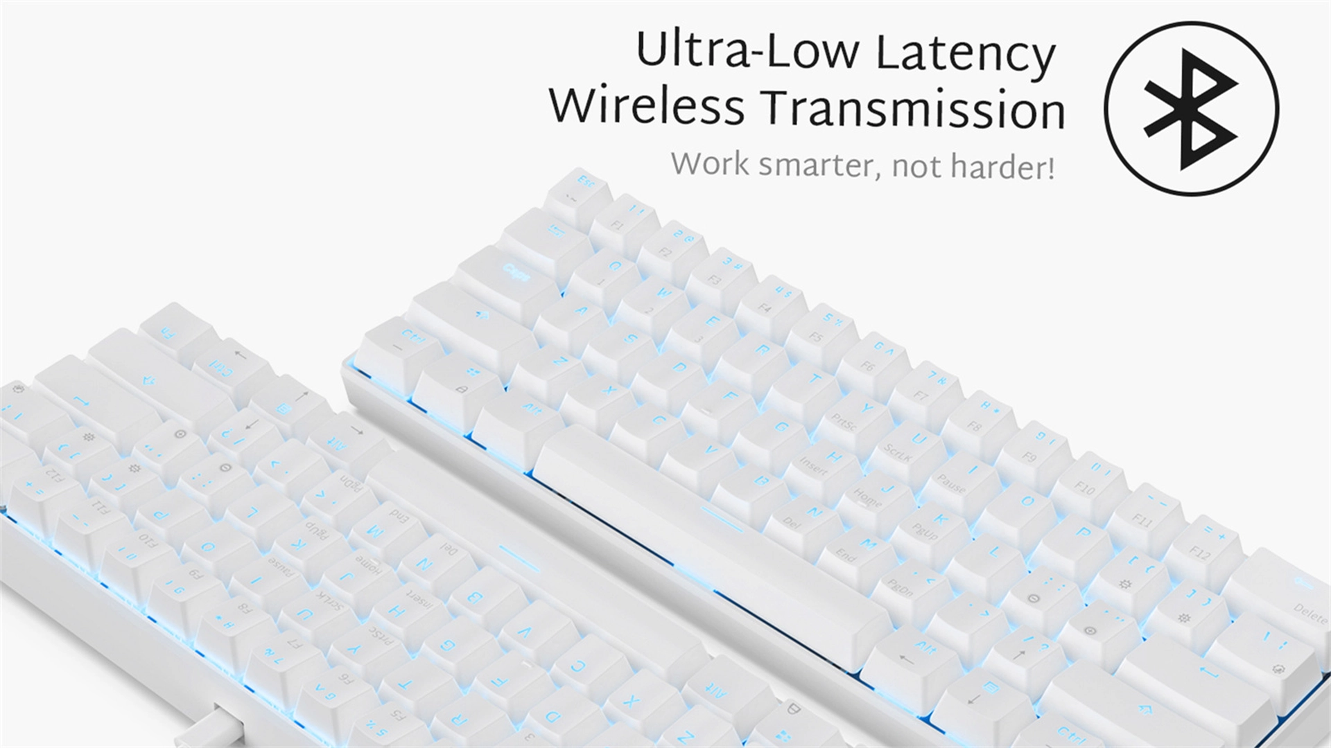 RK ROYAL KLUDGE RK61 Wireless 60% BT5.0/2.4G/USB-C Mechanical Keyboard