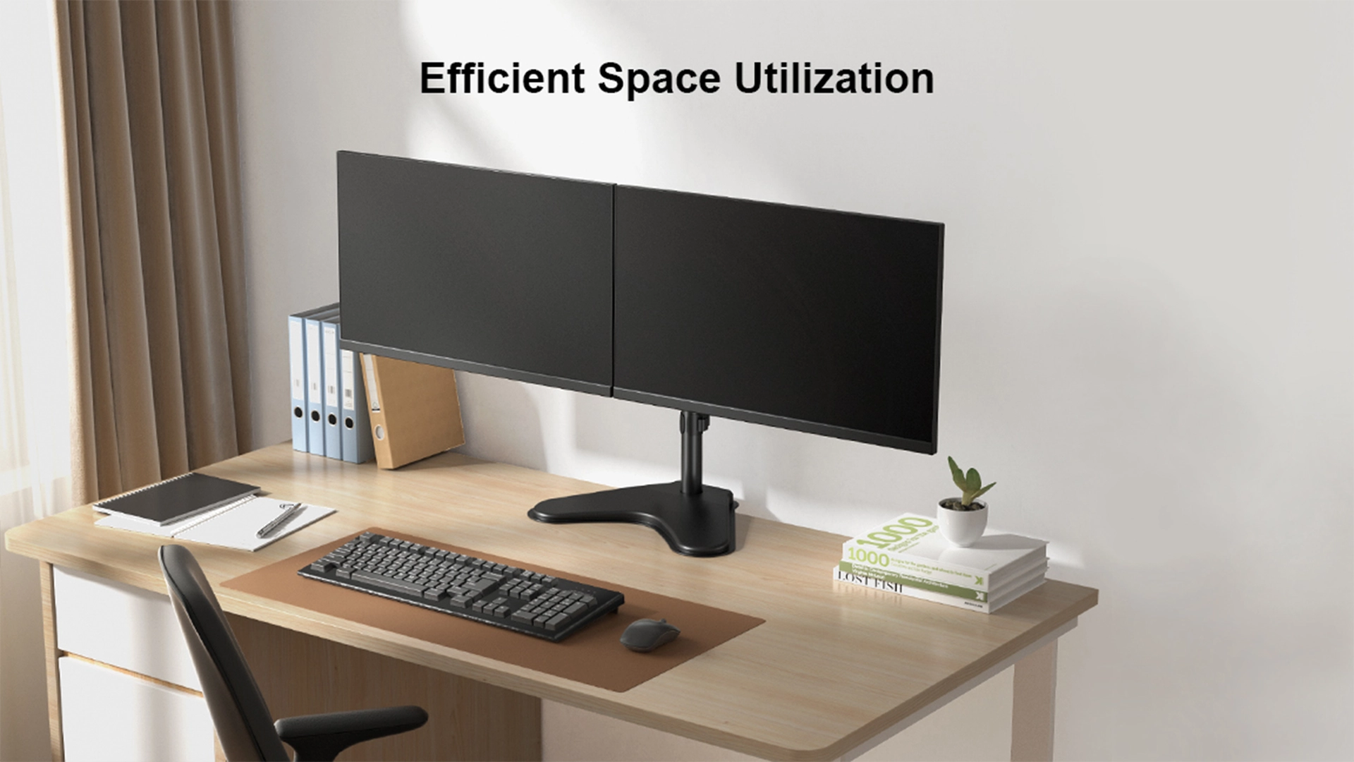 Motion Desk Stand for Dual Monitors 13" to 32"