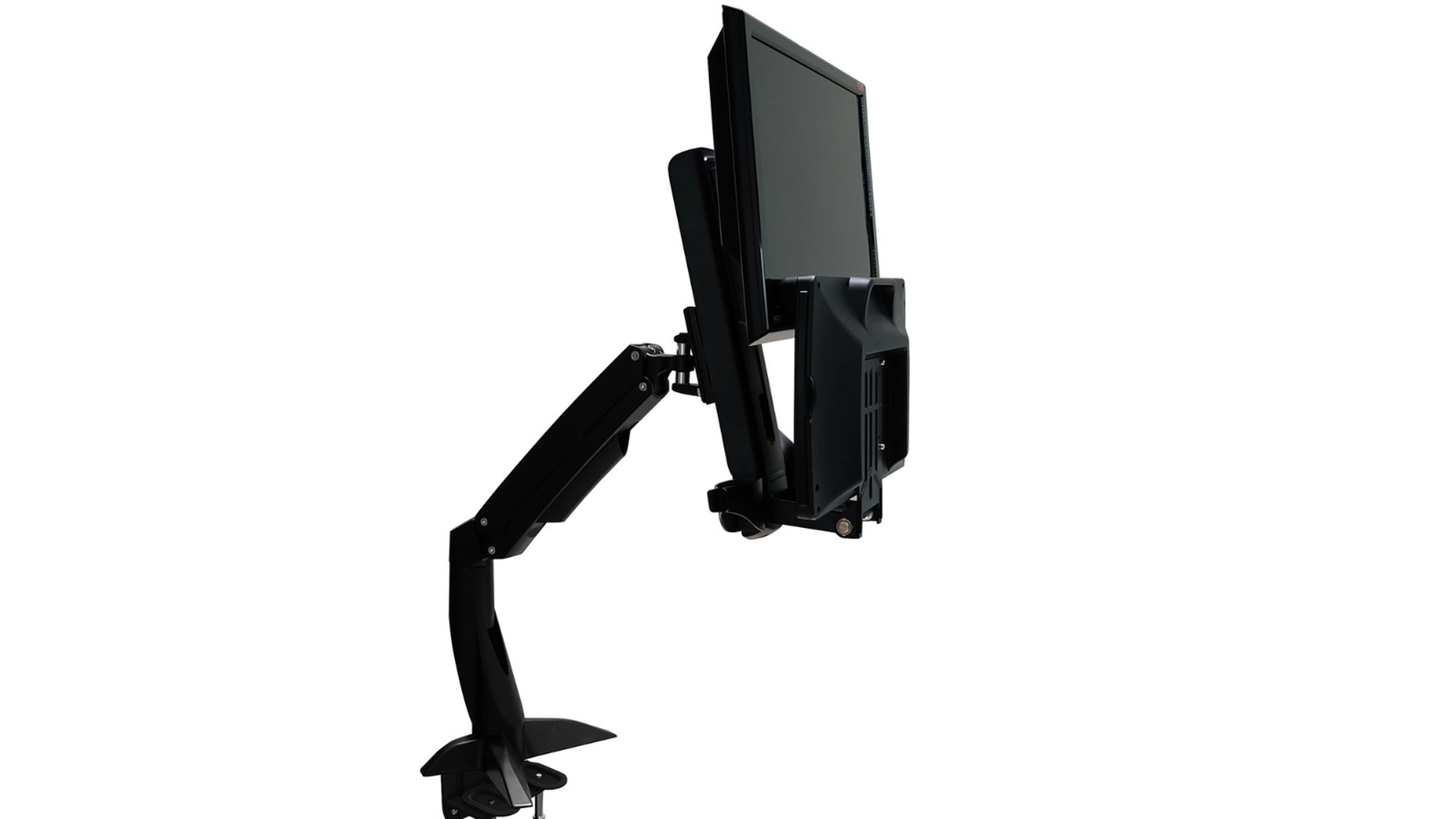 Single Arm Clamp Mount Workstation (Display and Keyboard)