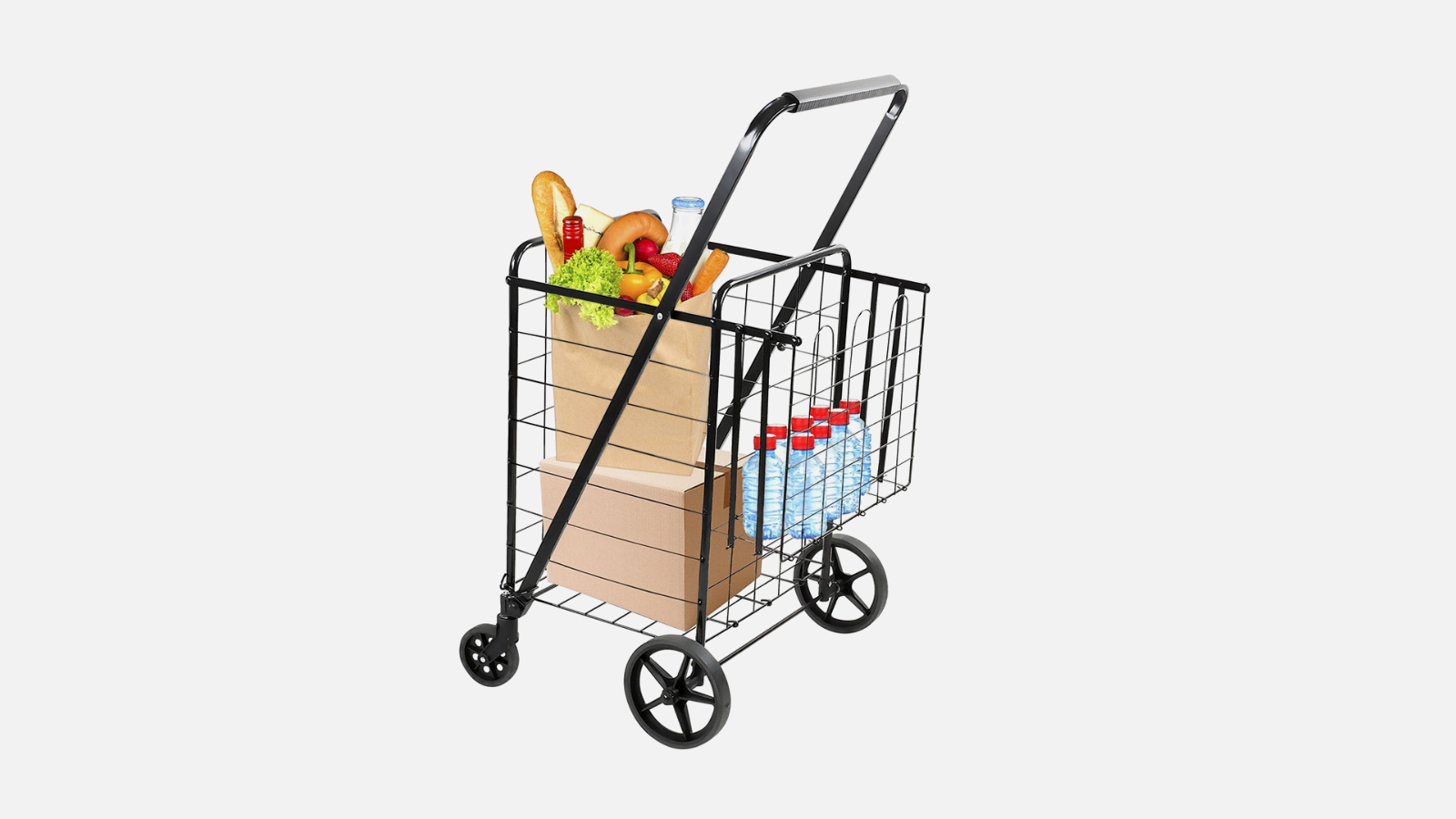 Mount-It! Rolling Utility Shopping Cart | Steel Construction