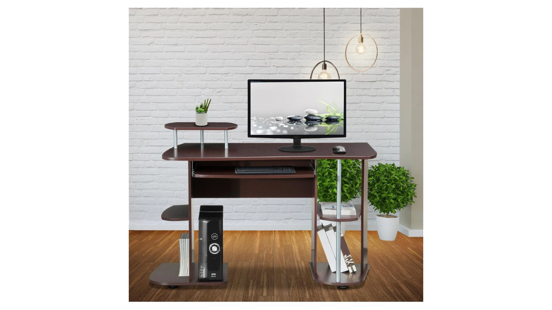 Trio Supply House Computer Workstation Desk With Storage