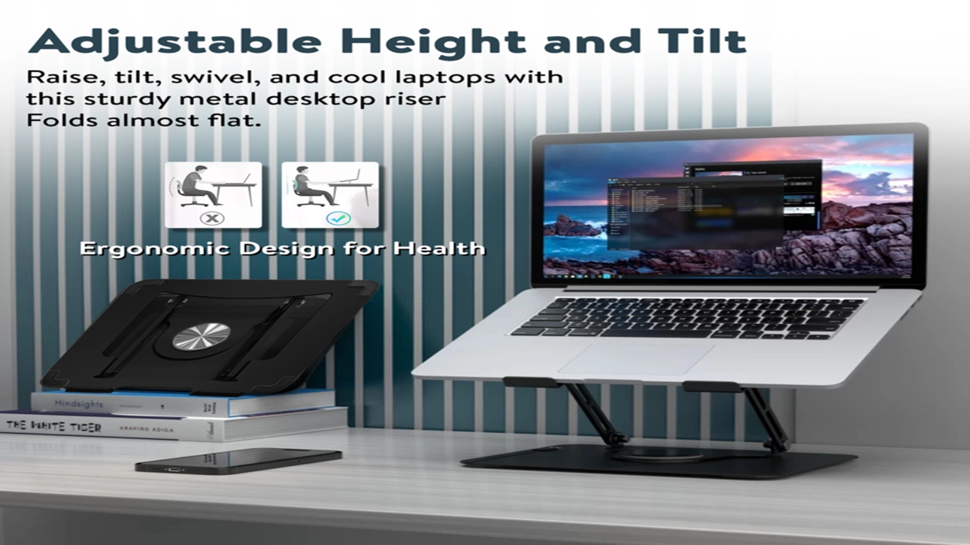 Uncaged Ergonomics Swivel Laptop Stand