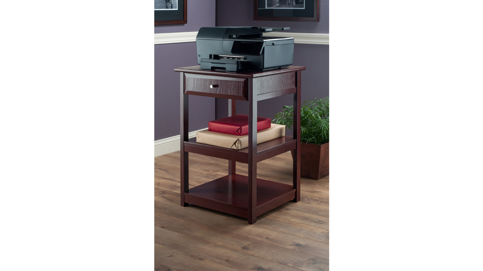 Skyline Décor Delta Home Office Printer Stand, Walnut: Printer Stand
