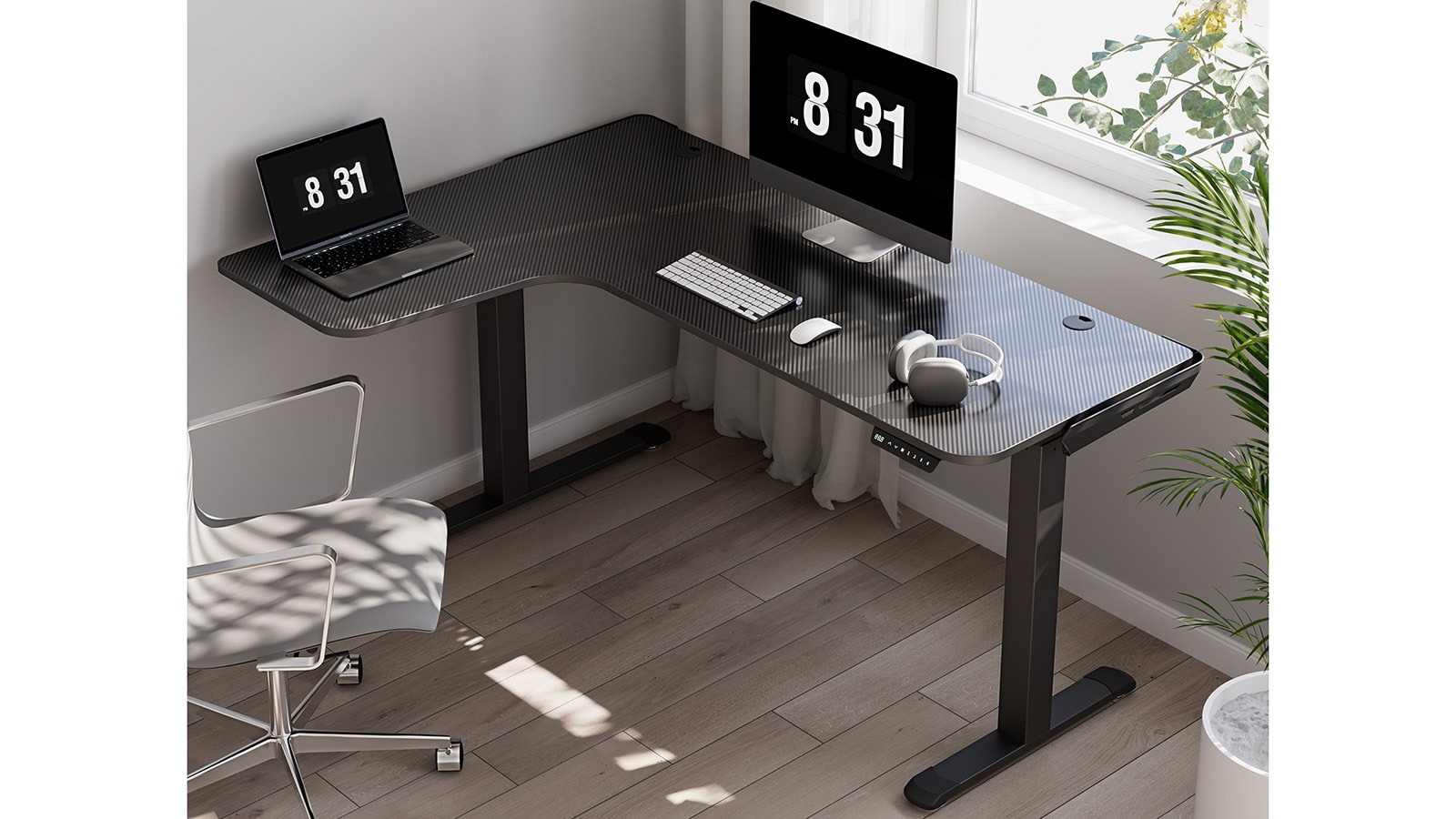 EUREKA ERGONOMIC 60" L-shaped Standing Desk - Left