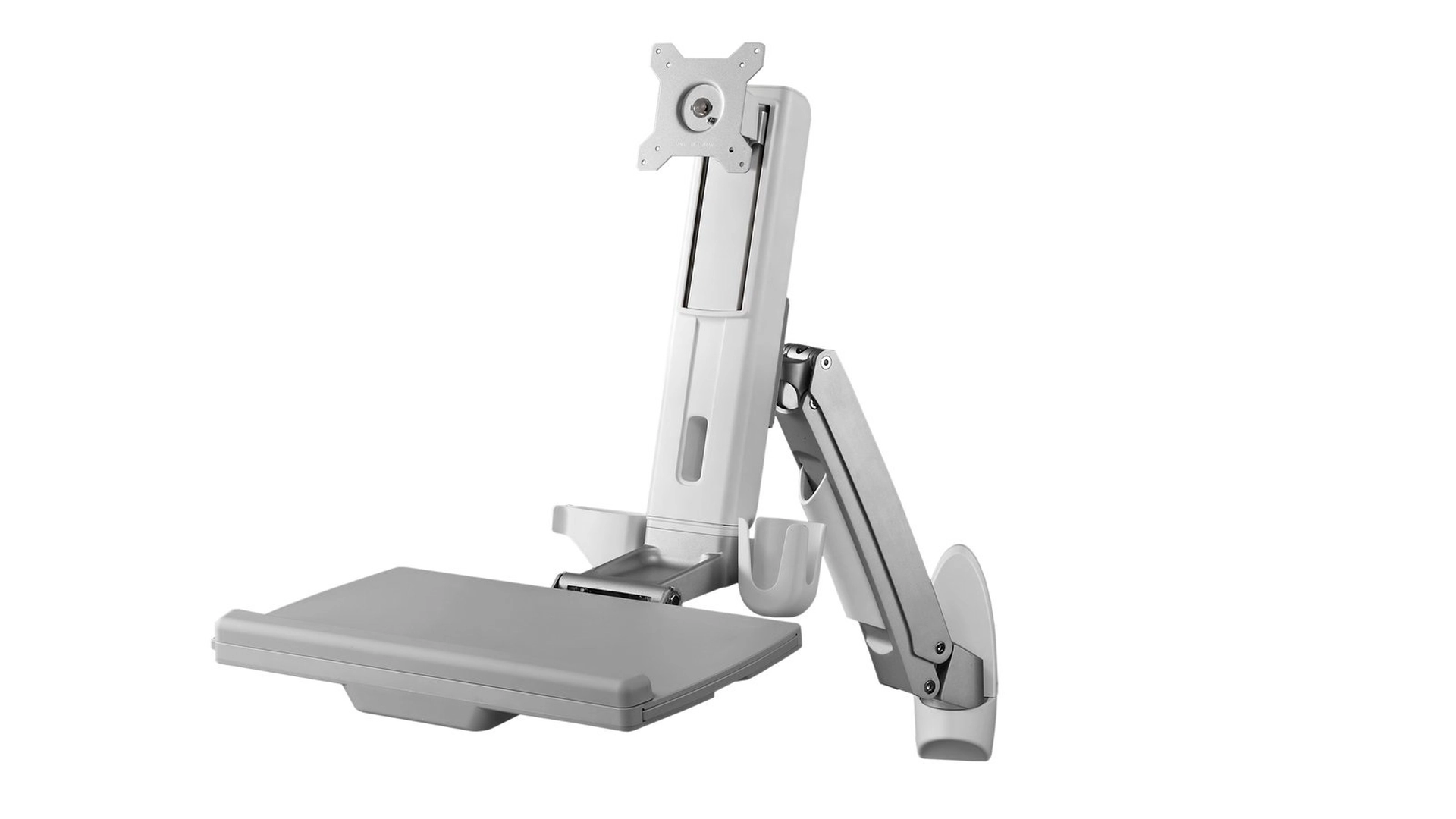 Single Articulating Arm Wall Mount Workstation (Display and Keyboard)