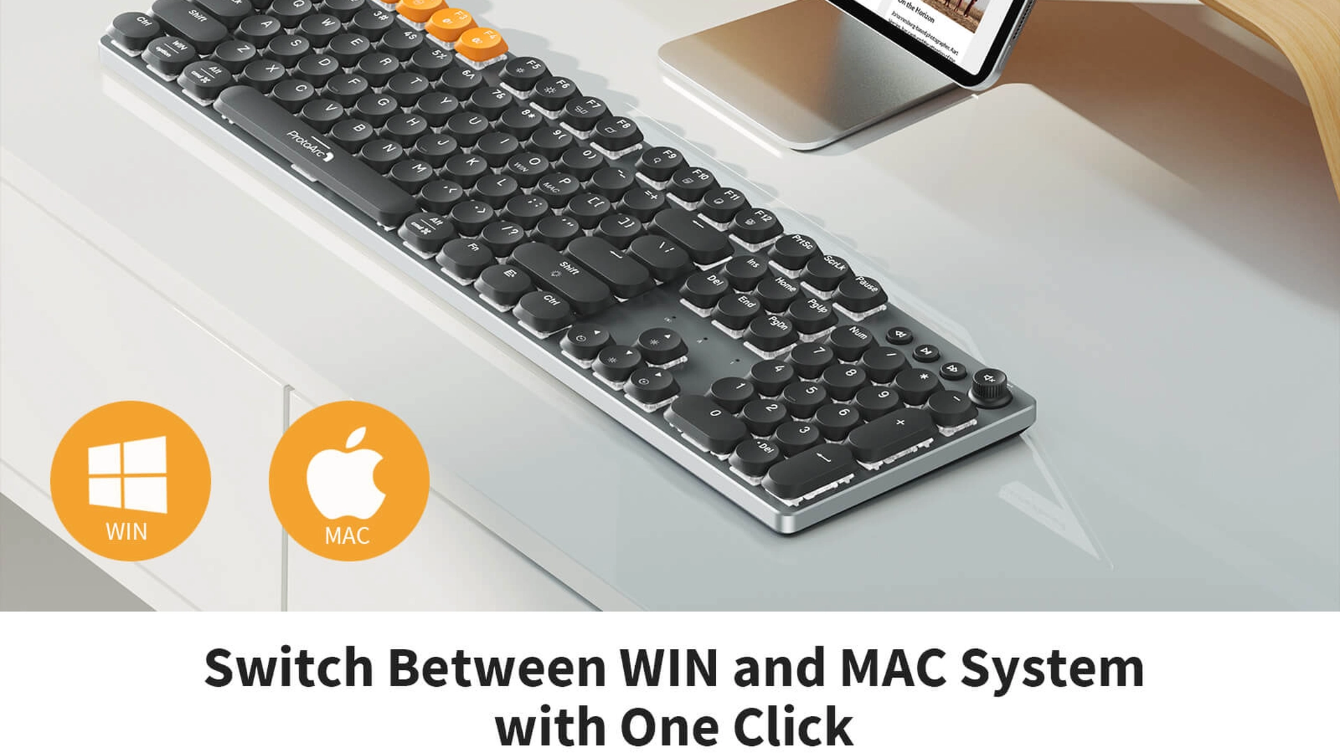 MECH K300 Bluetooth Programmable Mechanical Keyboard with Backlit Keys