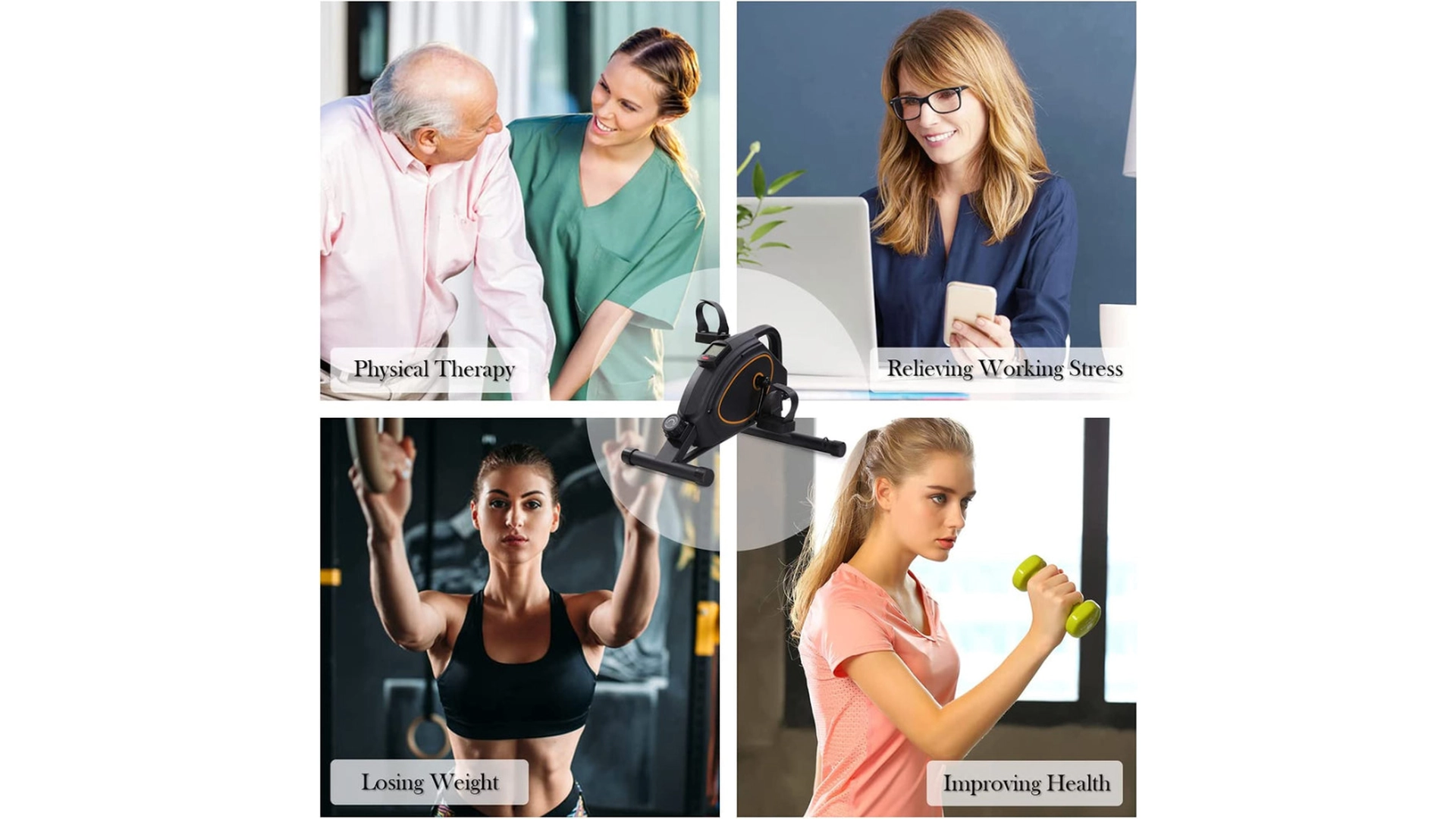 Under Desk Exercise Bike with Adjustable Magnetic Resistance