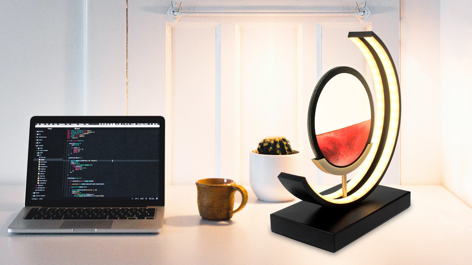 Elevate Your Office with the Smart Linear Sand Moving Lamp | Modern ...