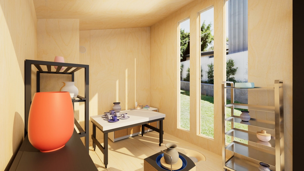 Gorgeous Home Backyard Pottery Studio Shed