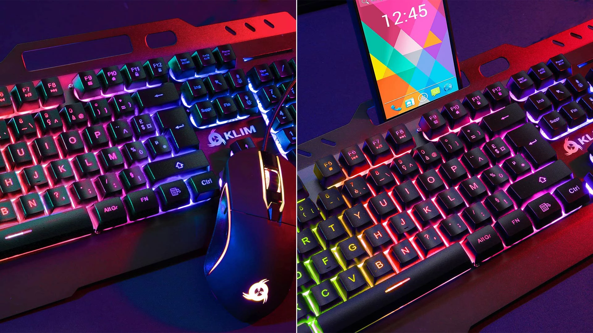 KLIM Wireless Metal Keyboard with Phone Holder