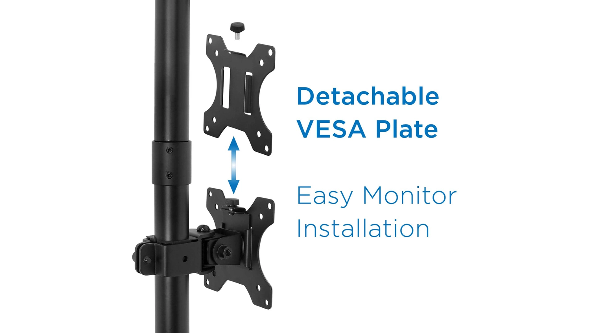 Mount-lt! Verical Dual Monitor Desk Mount | Fits 17"-32" Screens