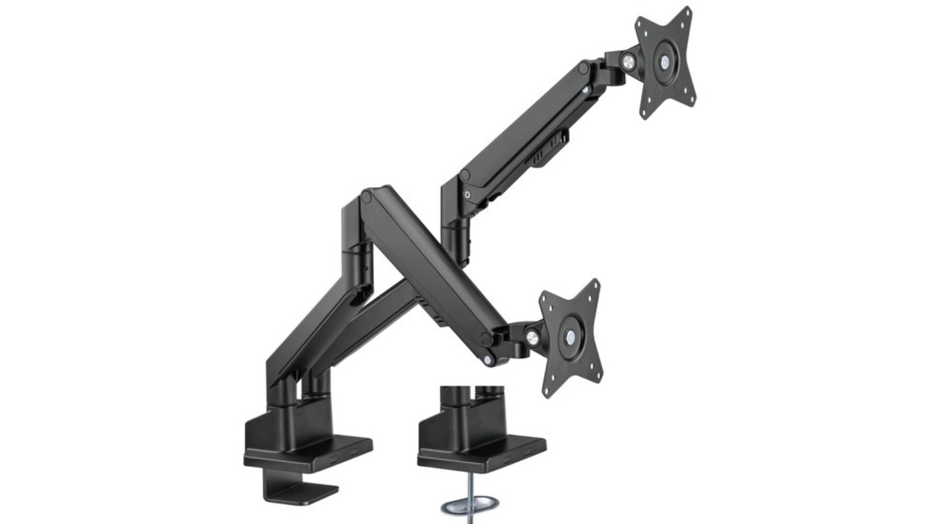 Dual Monitor Mount with Hydralift Pneumatic Arms