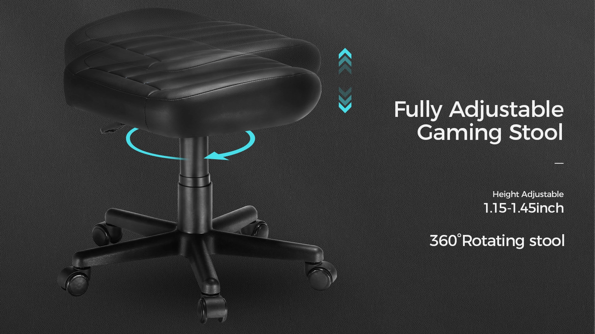 EUREKA ERGONOMIC Height Adjustable Rolling Ottoman: Office Footrest