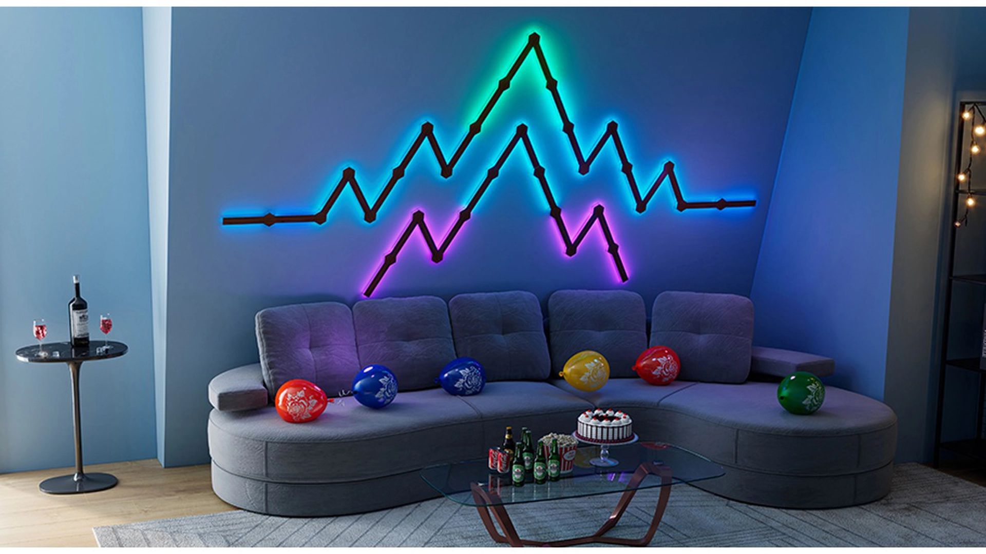 EUREKA ERGONOMIC RGB LED Lines Lights, Led Light Wall Panels.