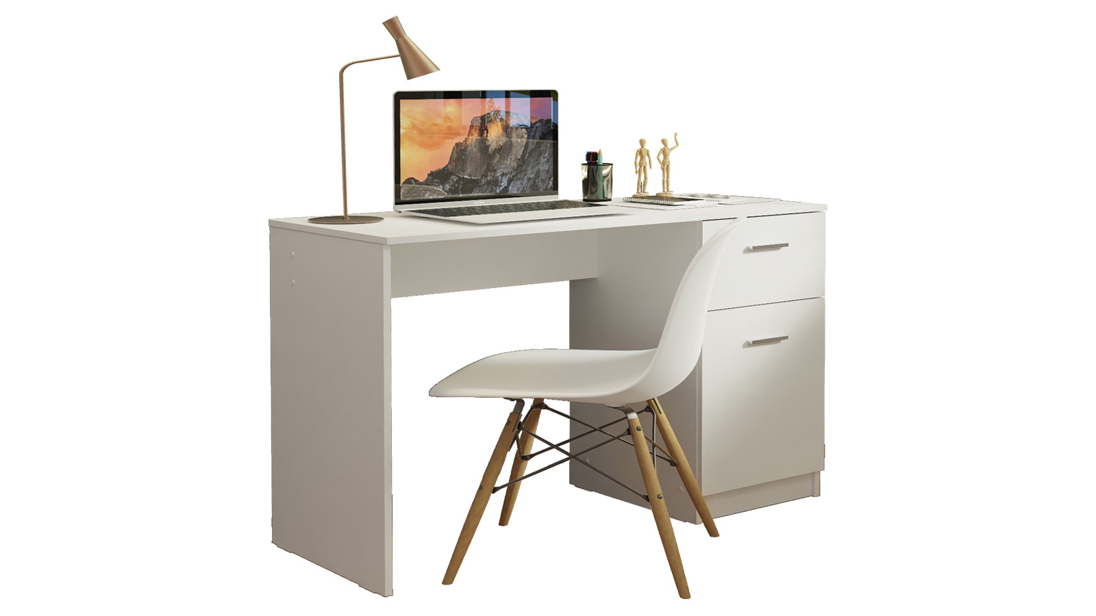 Madesa Compact Computer Desk Study Table for Small Spaces Home Office