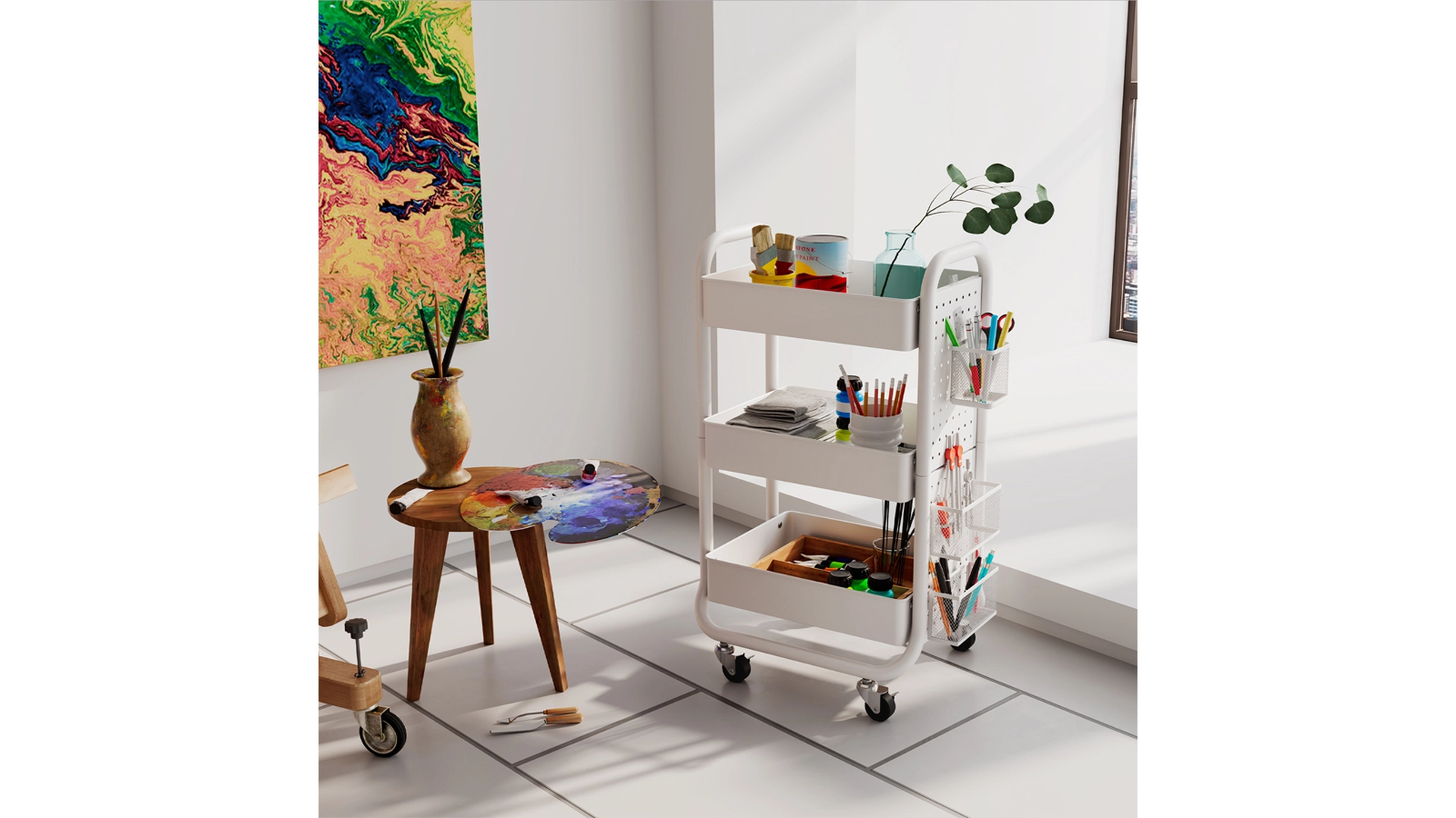 3 Tier Metal Utility Cart