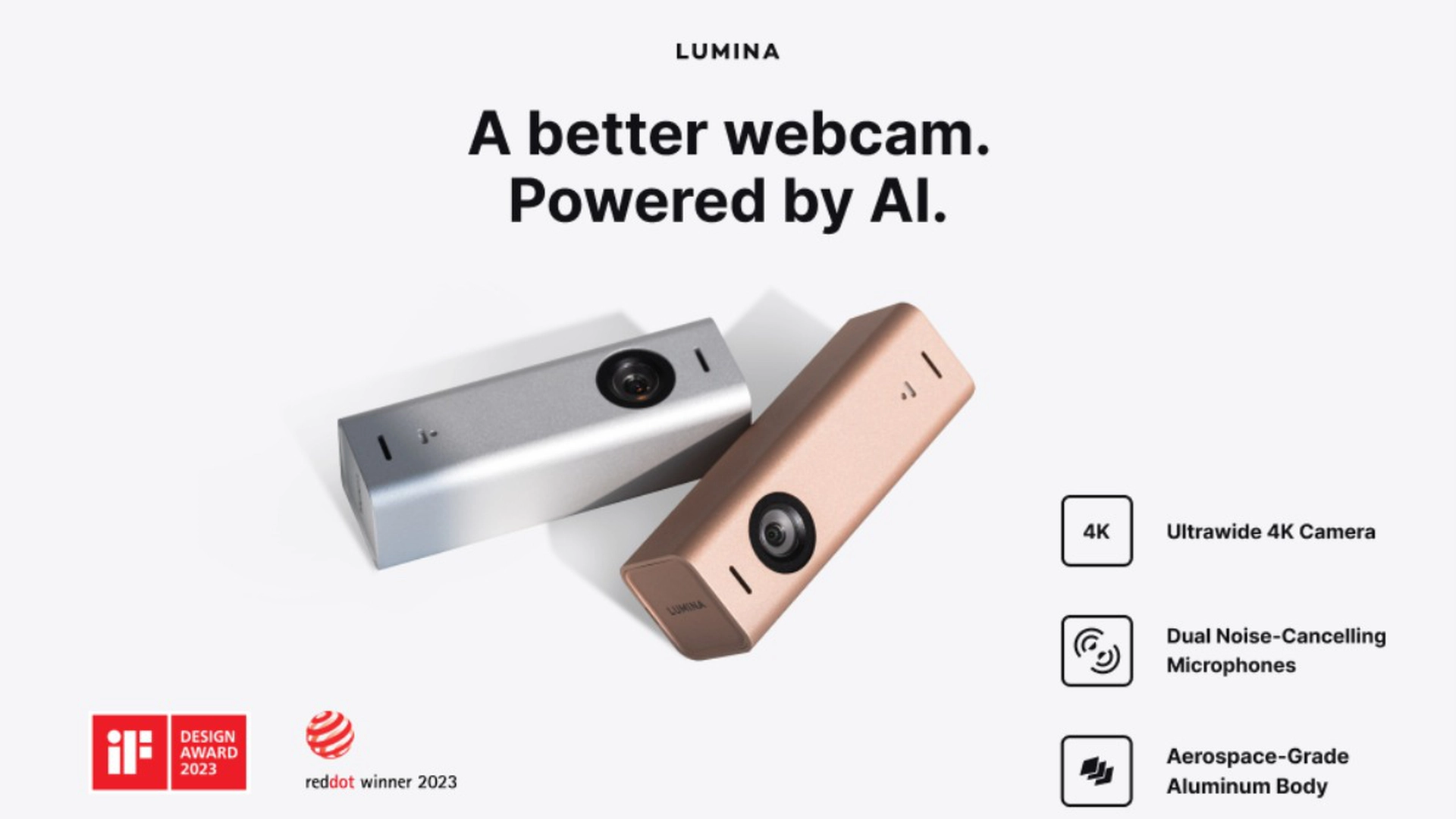 Lumina 4K Webcam: Studio-Quality Webcam Powered by AI.