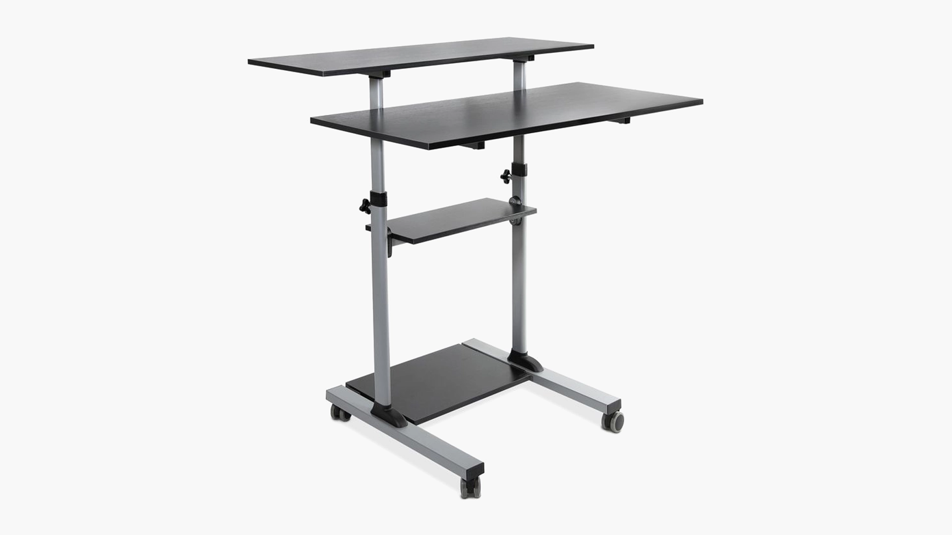 Mount-It Larger Height Adjustable Rolling Stand up Desk | MI-7970