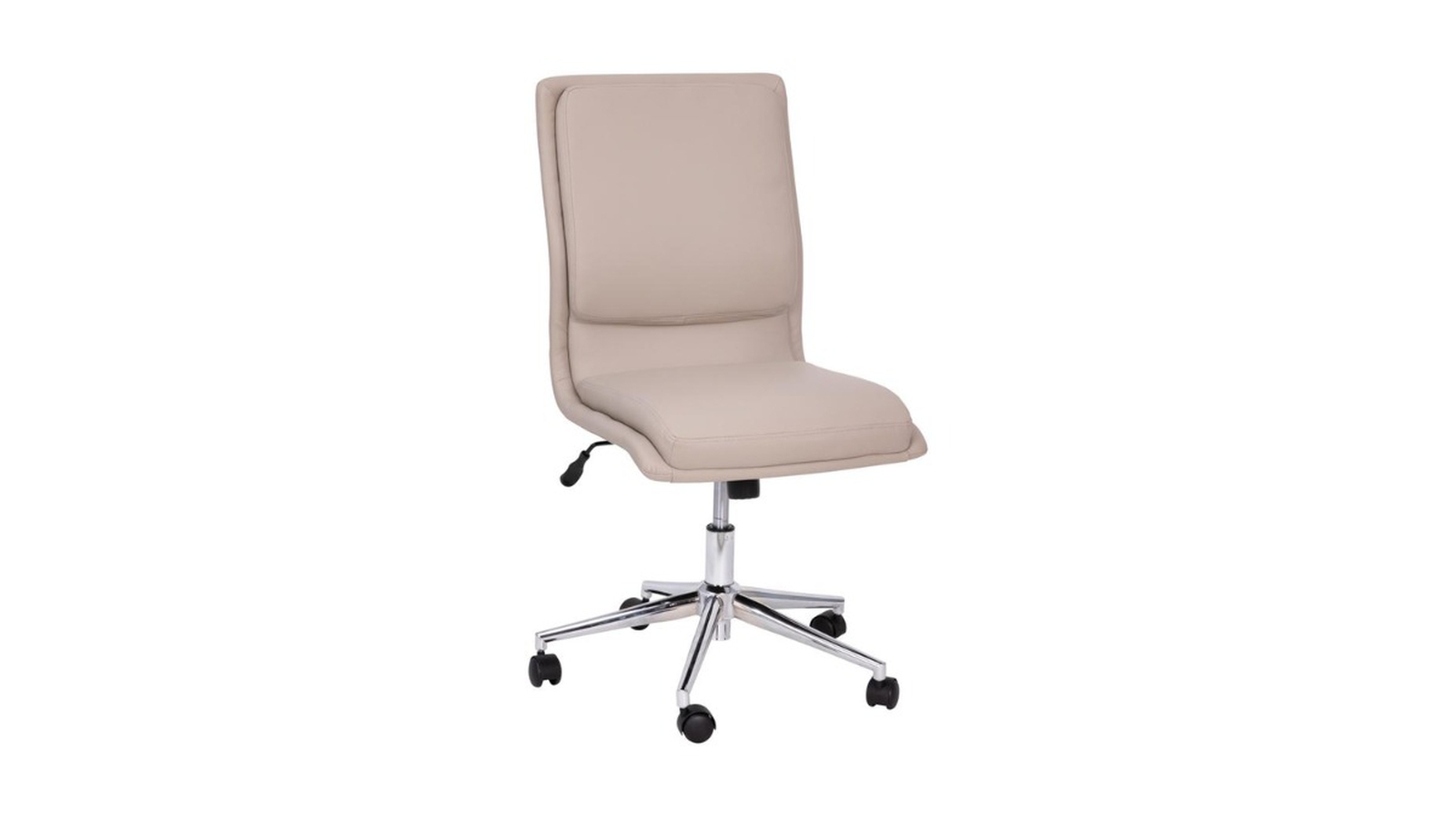 Modern Armless Mid-Back Upholstered Swivel Office Task Chair