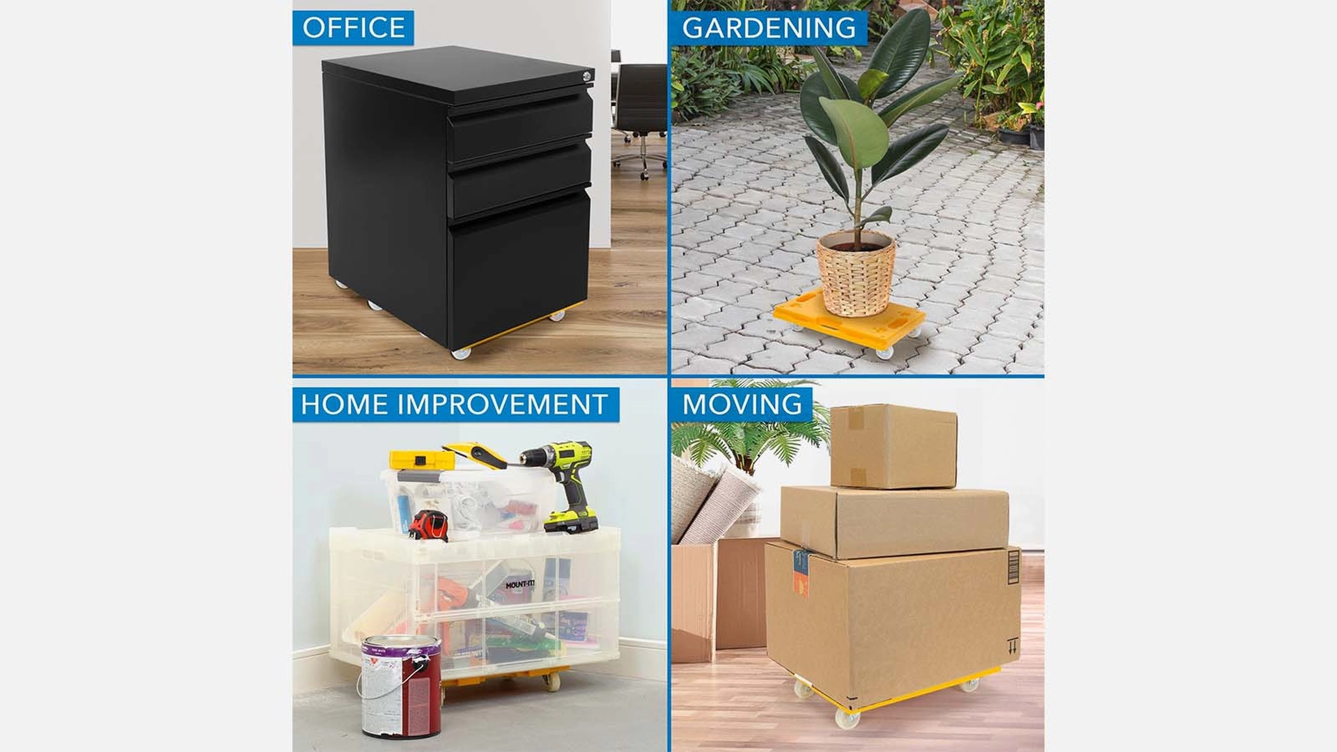 Mount-It! Small Platform Mover Dolly