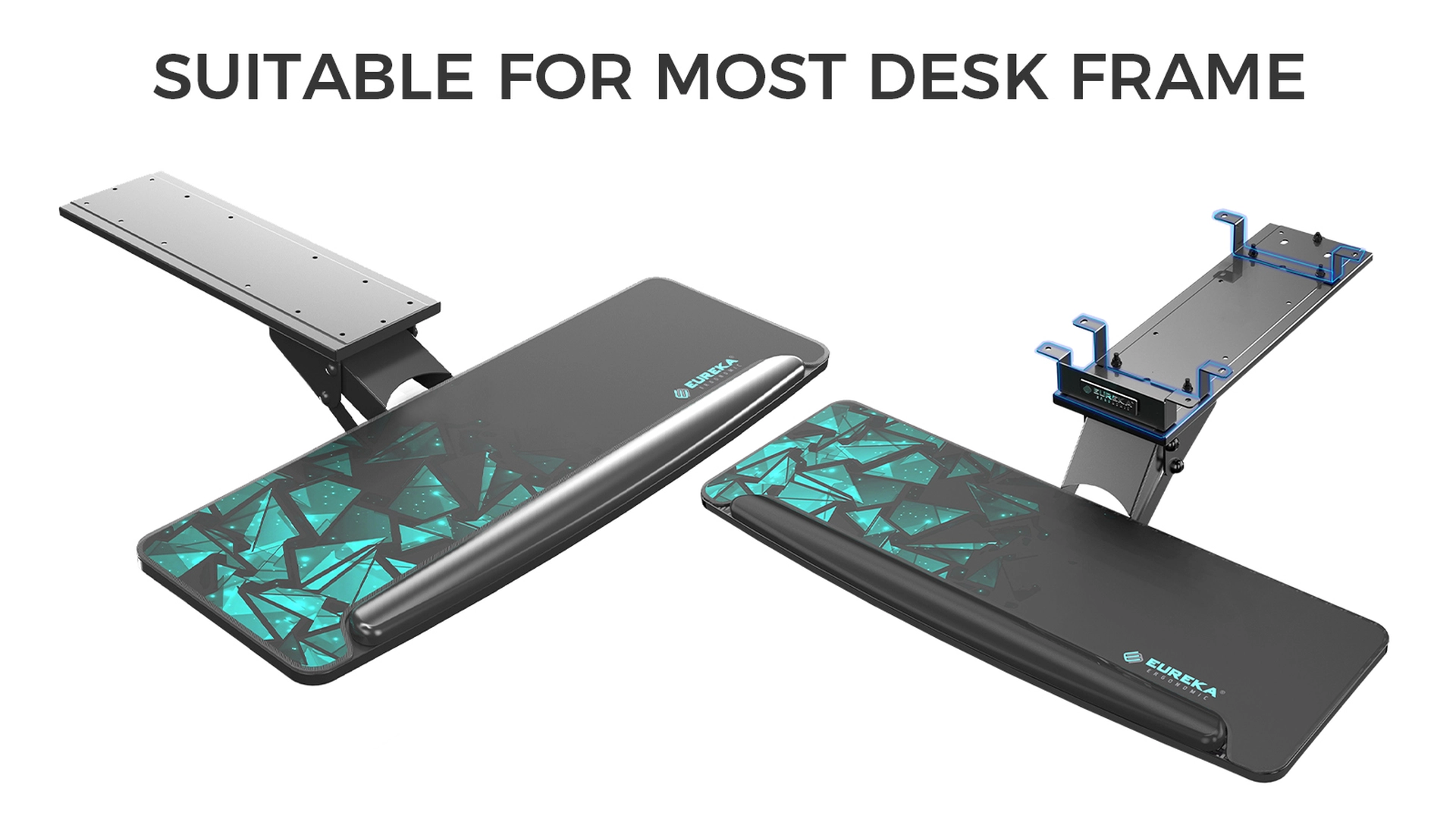 EUREKA ERGONOMIC Height Adjustable Mouse & Keyboard Tray Under Desk