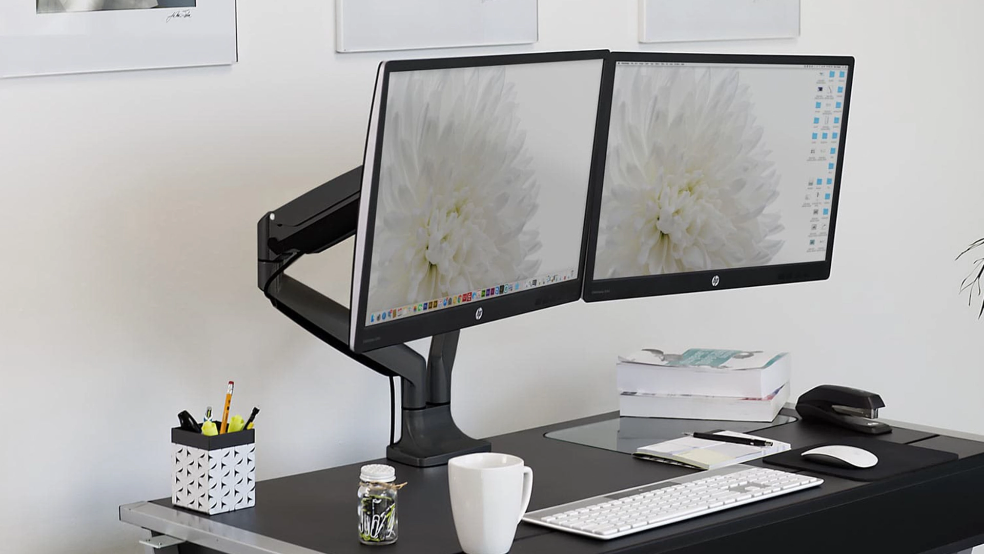 Mount-It! Dual Monitor Mount With Gas Spring Arms