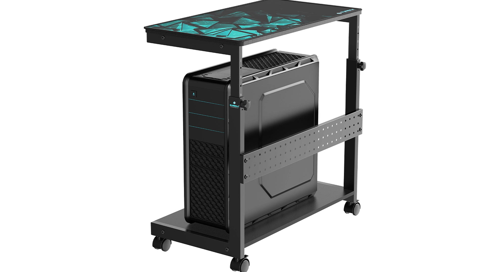 EUREKA ERGONOMIC Desk Mobile CPU Holder Cart: Height Adjustable