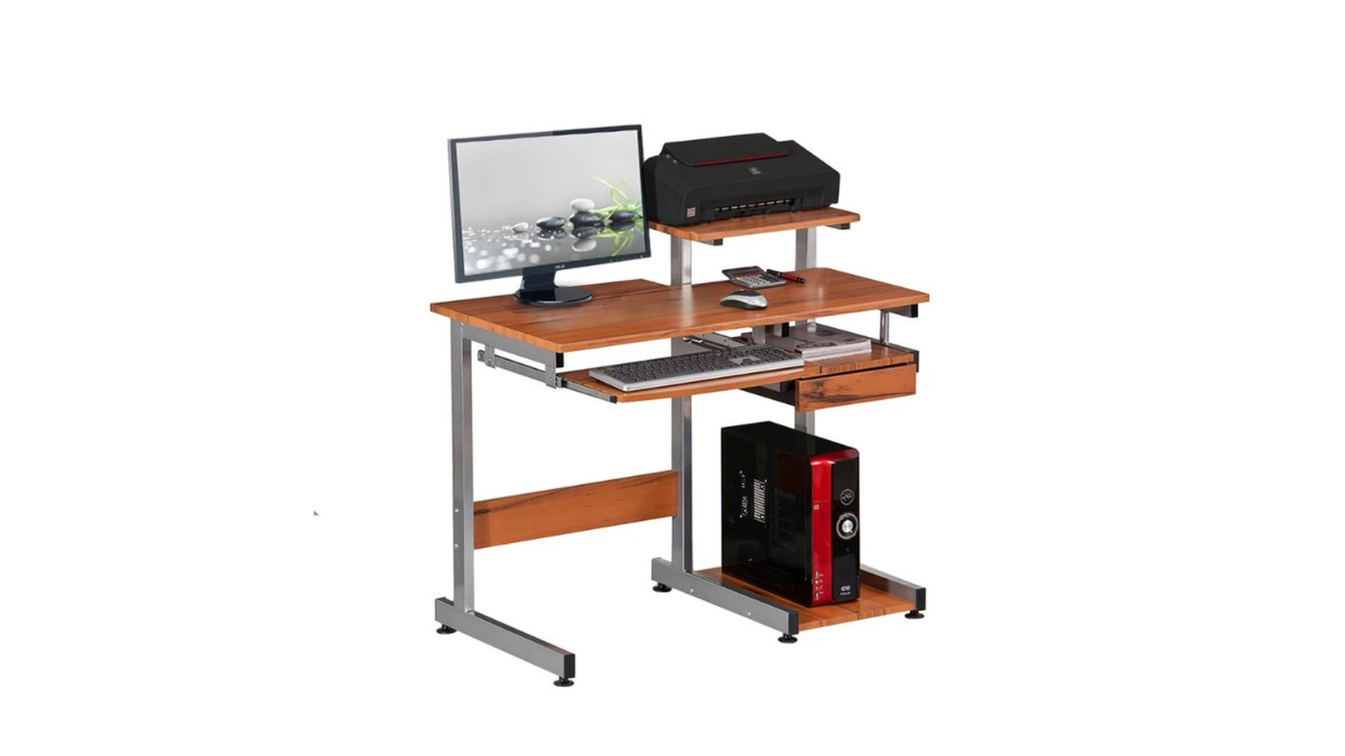 Trio Supply House Computer Workstation Desk: Woodgrain