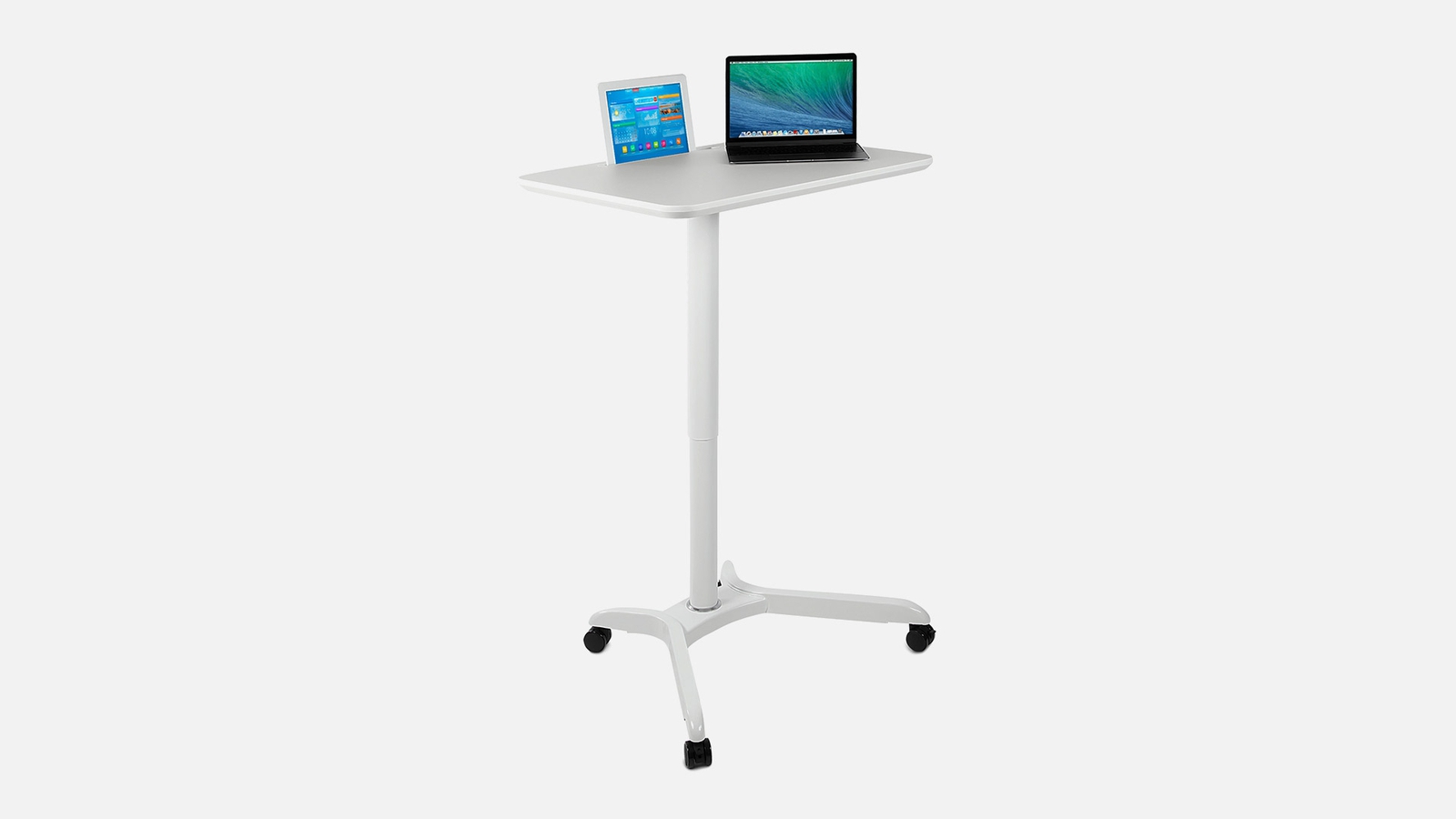 Sit/Stand Mobile Laptop Cart