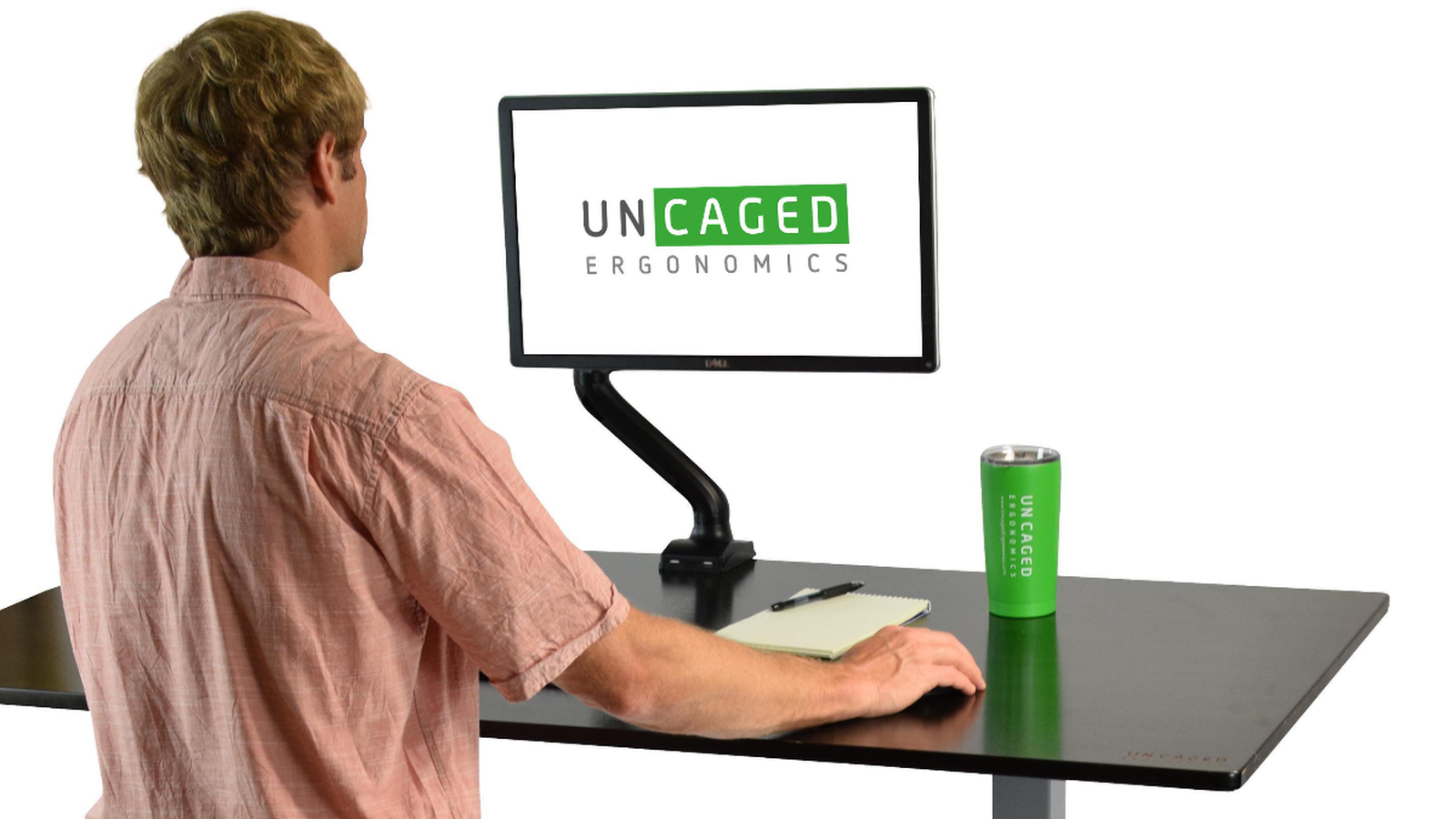 Ergonomic Single Computer Monitor Arm with 2 USB Ports