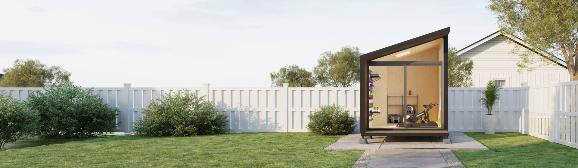 Backyard Gym Shed: Workout Oasis and Yoga Studio