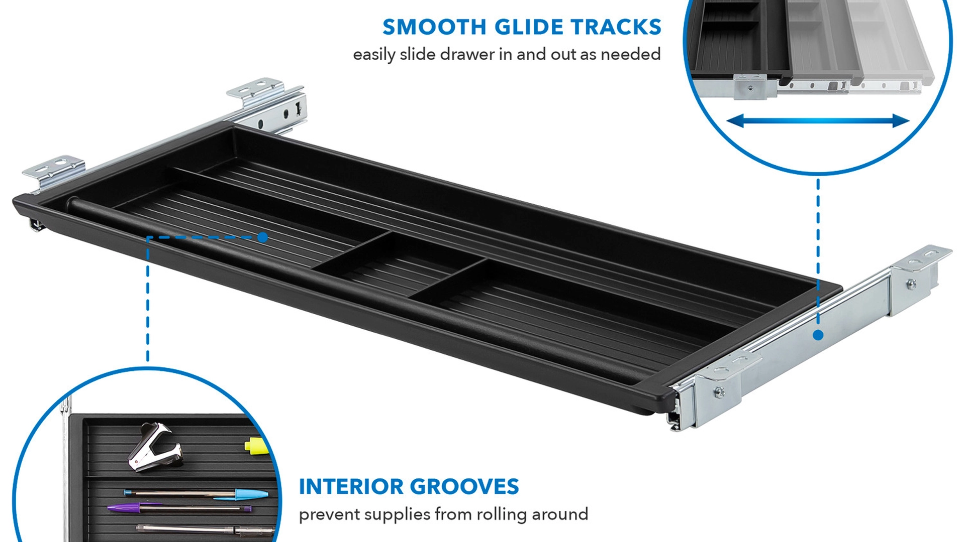 Mount-It! Under Desk Pencil Drawer - Desk Organizer for sale