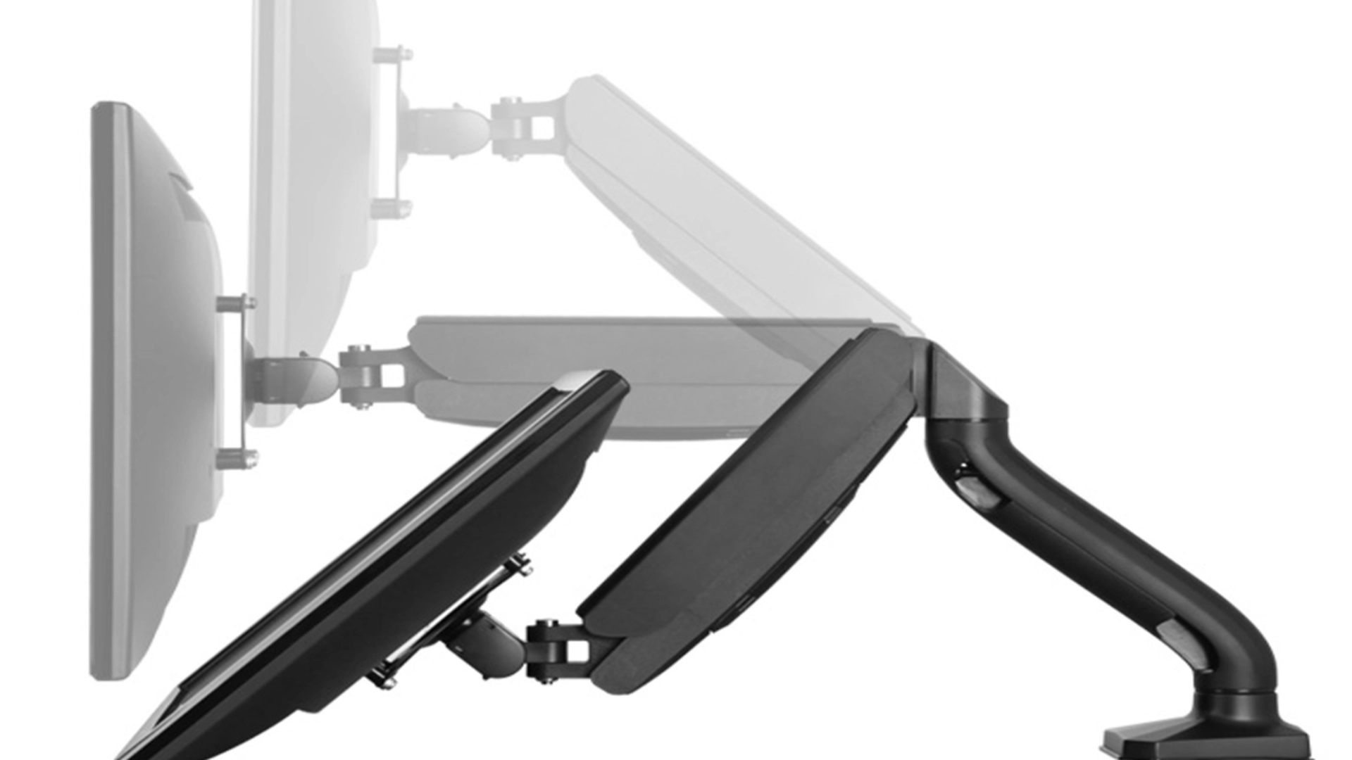 Ergonomic Single Computer Monitor Arm with 2 USB Ports