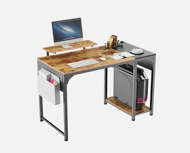 Office Computer Desk With Drawers and Shelves