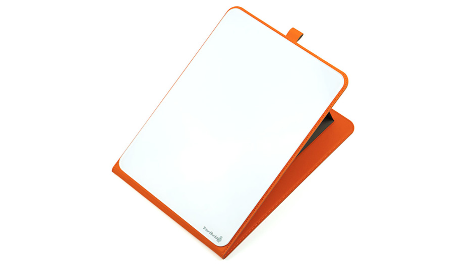 Portable Whiteboard With Dry Erase Glass Surface & Leather Cover Stand