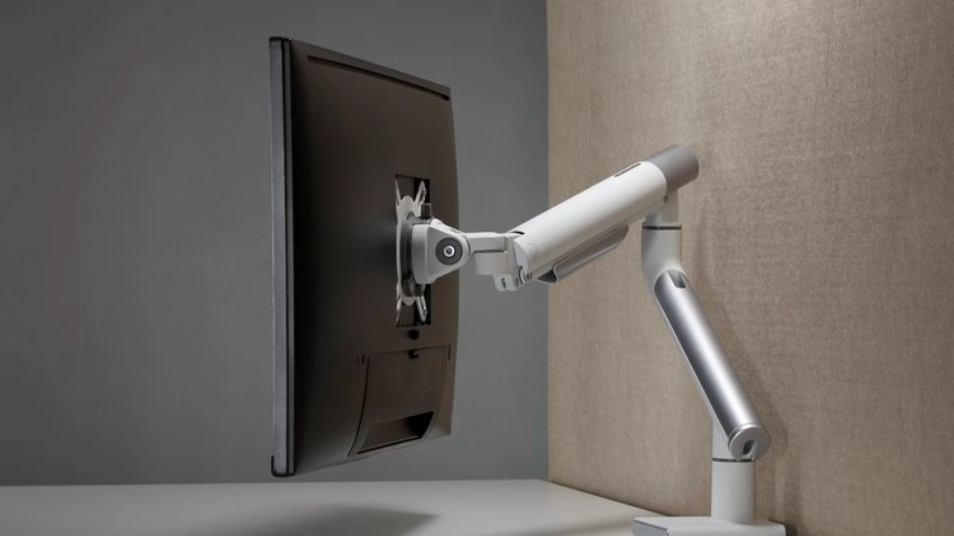 Single Monitor Mount Articulating Arm (Arctic White)