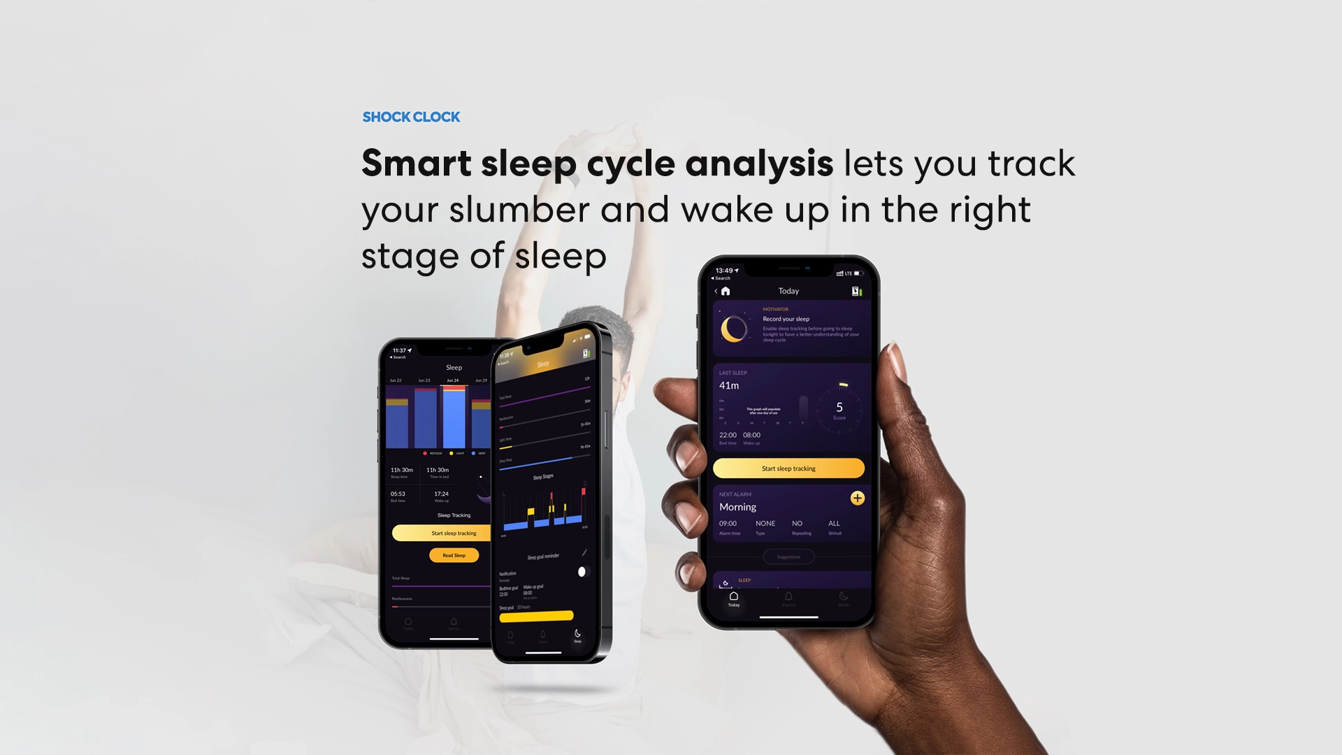 Pavlok Shock Clock 2 - Electric Shock Alarm Clock - Silent