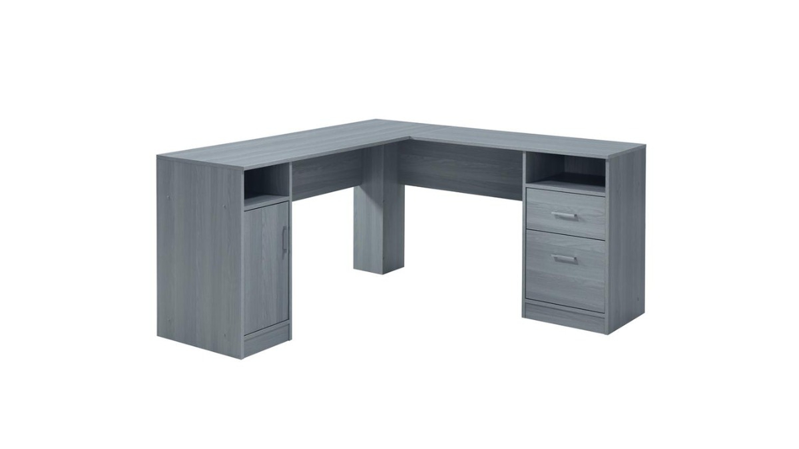 Trio Supply House Functional L-Shape Office Desk with Storage
